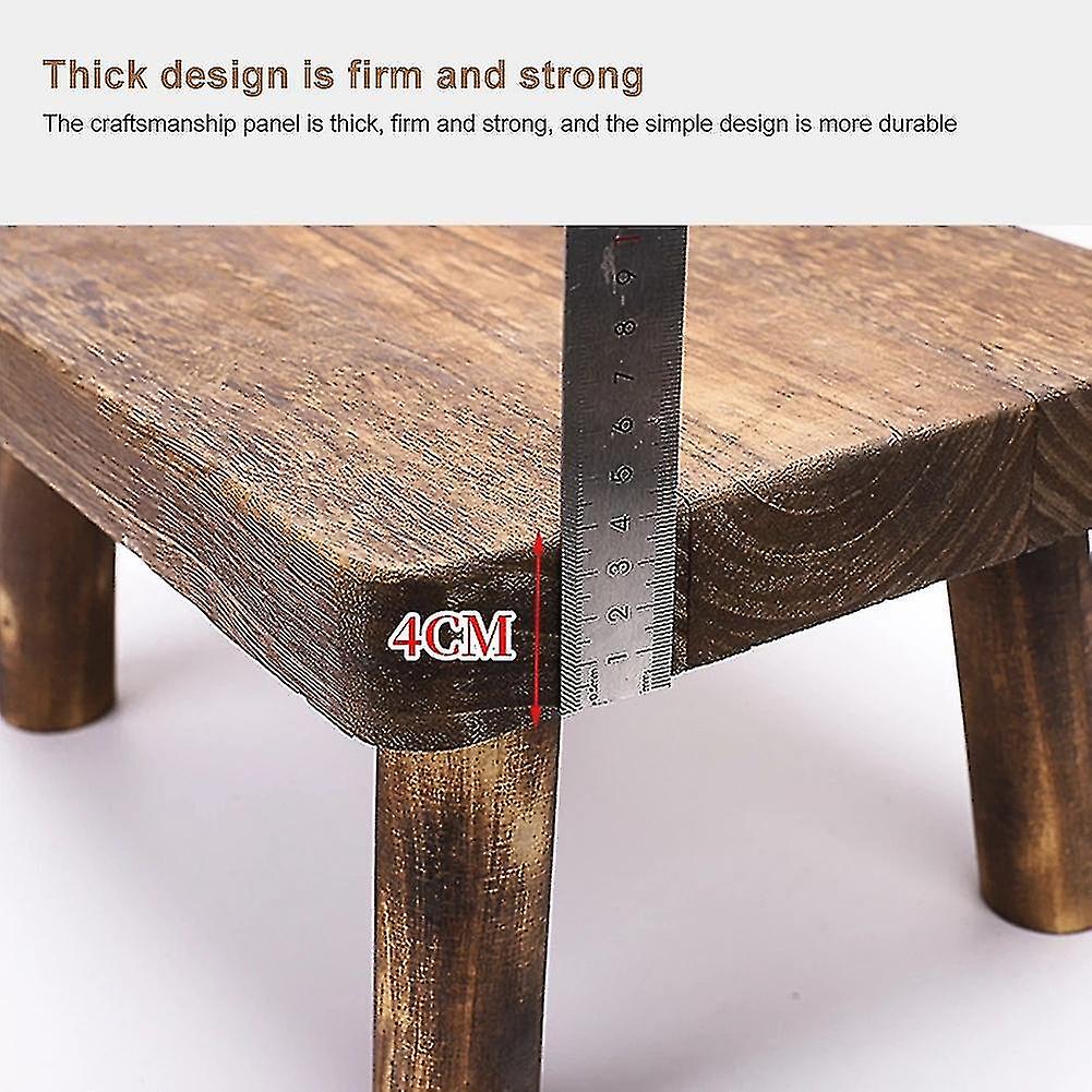 High Beds Wooden Step Stool Solid Wood Small Stool Kitchen Living Room ...