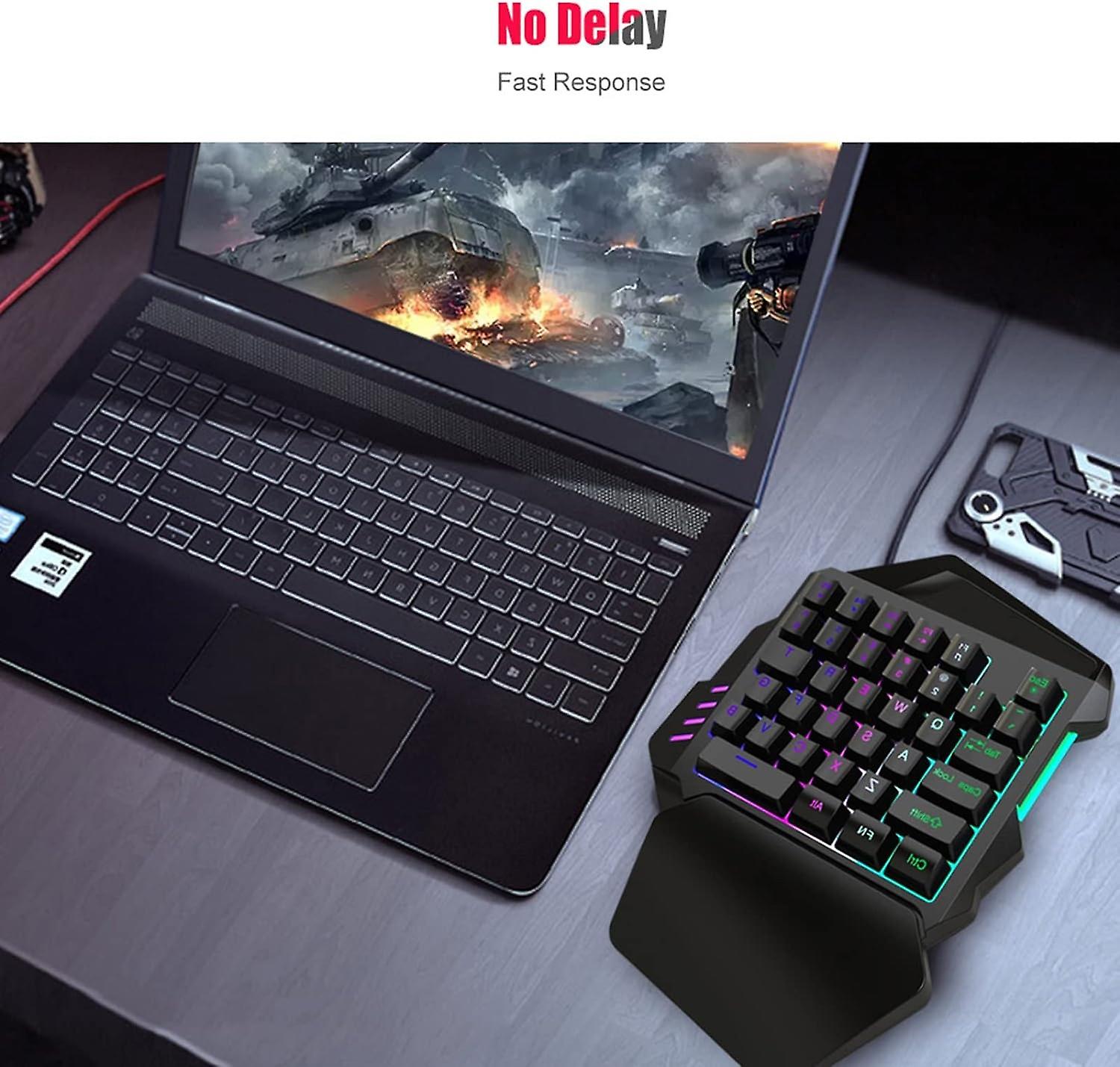Single Hand Keyboard, Mechanical Single Hand Gaming Keyboard 35 Keys ...