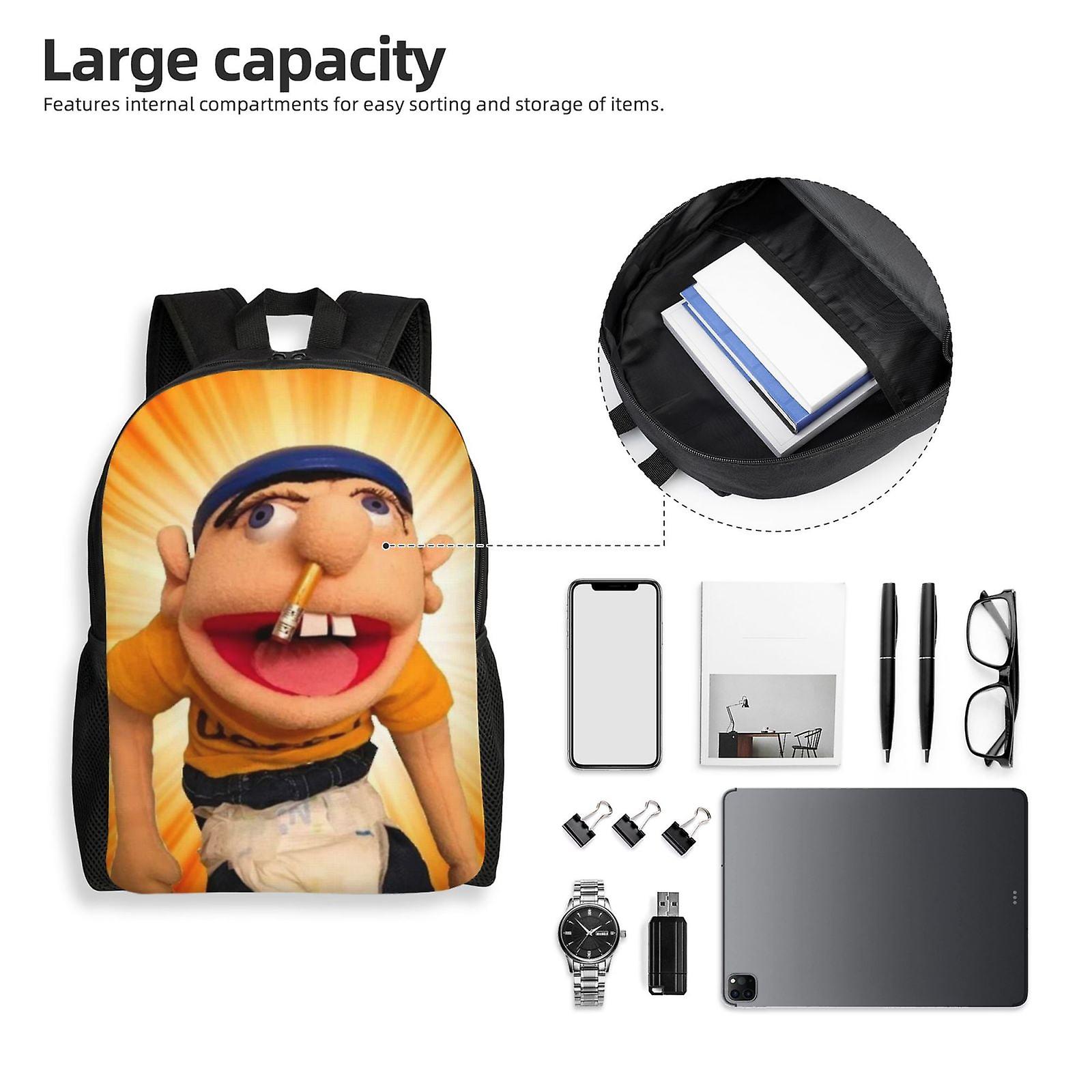 Unisex Sml Jeffy Backpacks School Bag Bookbag Casual Daypack Backpack ...