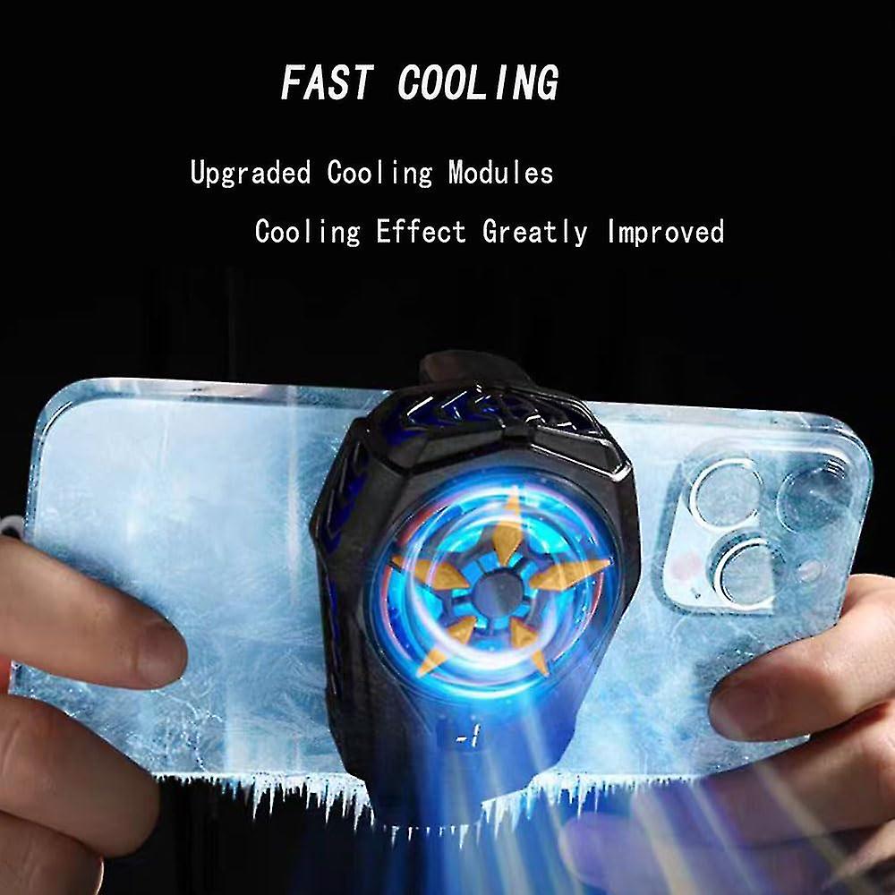 Phone Cooler, Phone Cooling Fan for Gaming Fit All Smartphones, Mobile ...