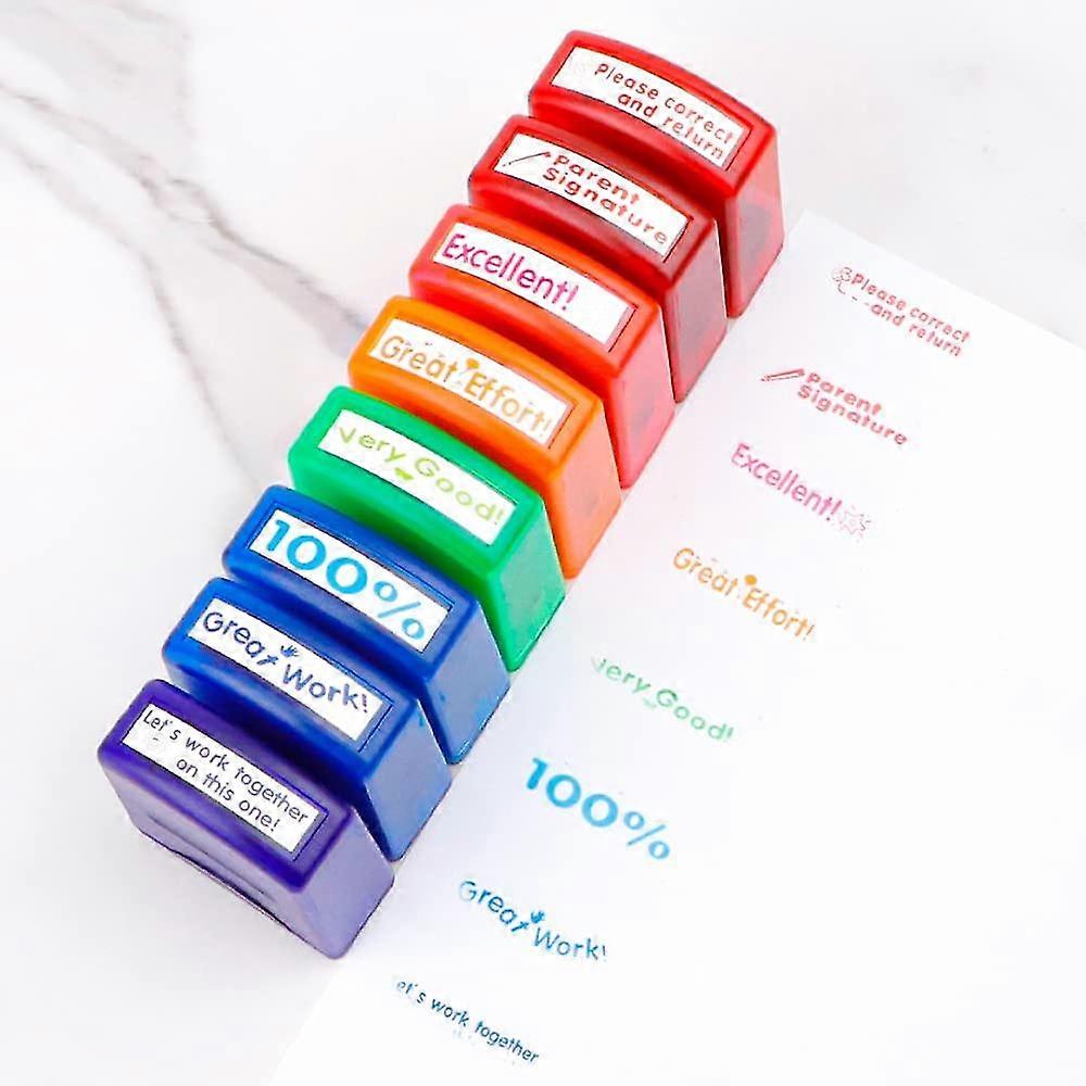 18pcs Teacher Stamps For Classroom, Self-inking Motivational Grading ...