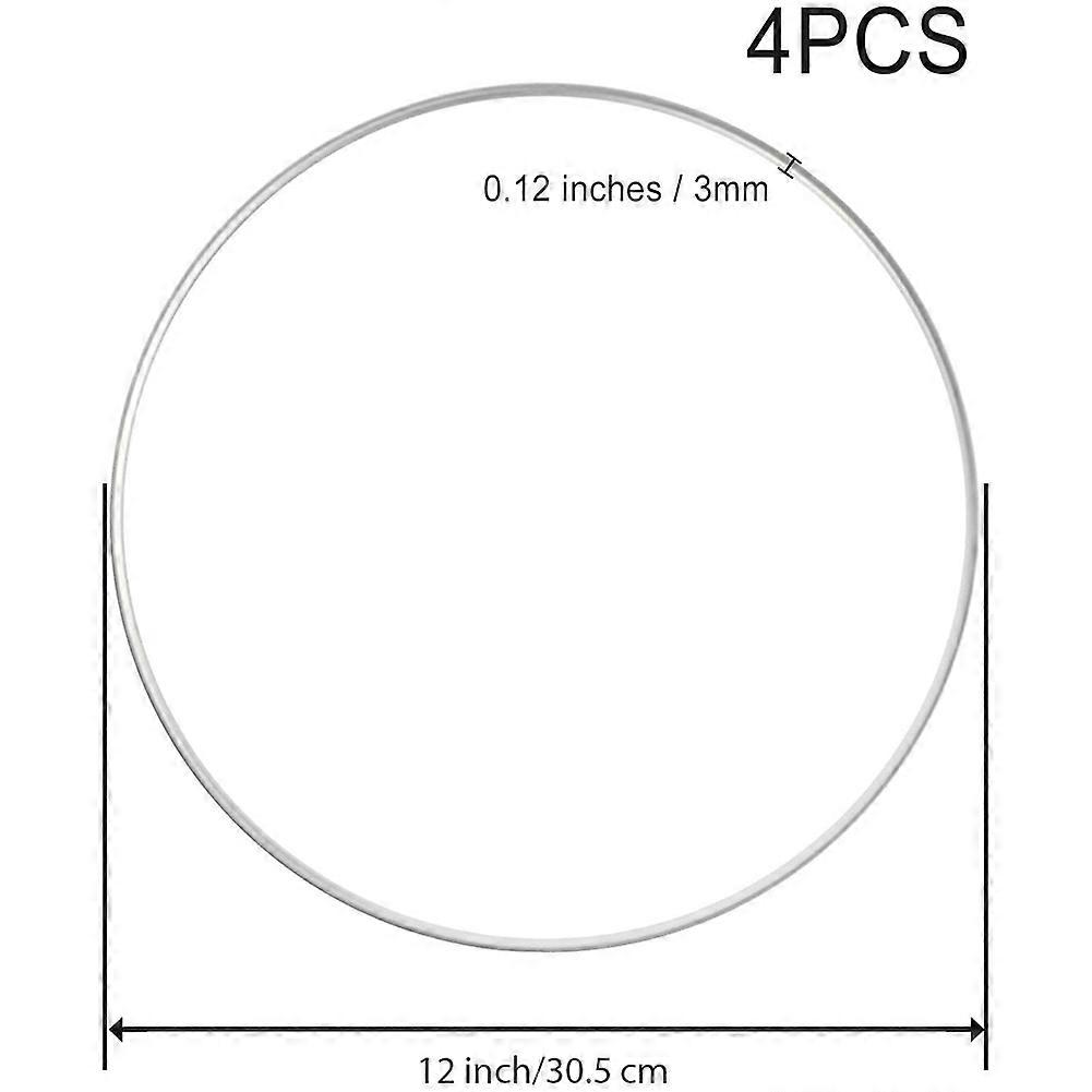 Metal Ring Hoops Macrame Hoops Steel Floral Craft Rings for Making ...