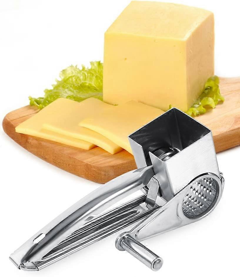 Stainless Steel Rotary Cheese Grater, Professional Hand Cheese Grater ...