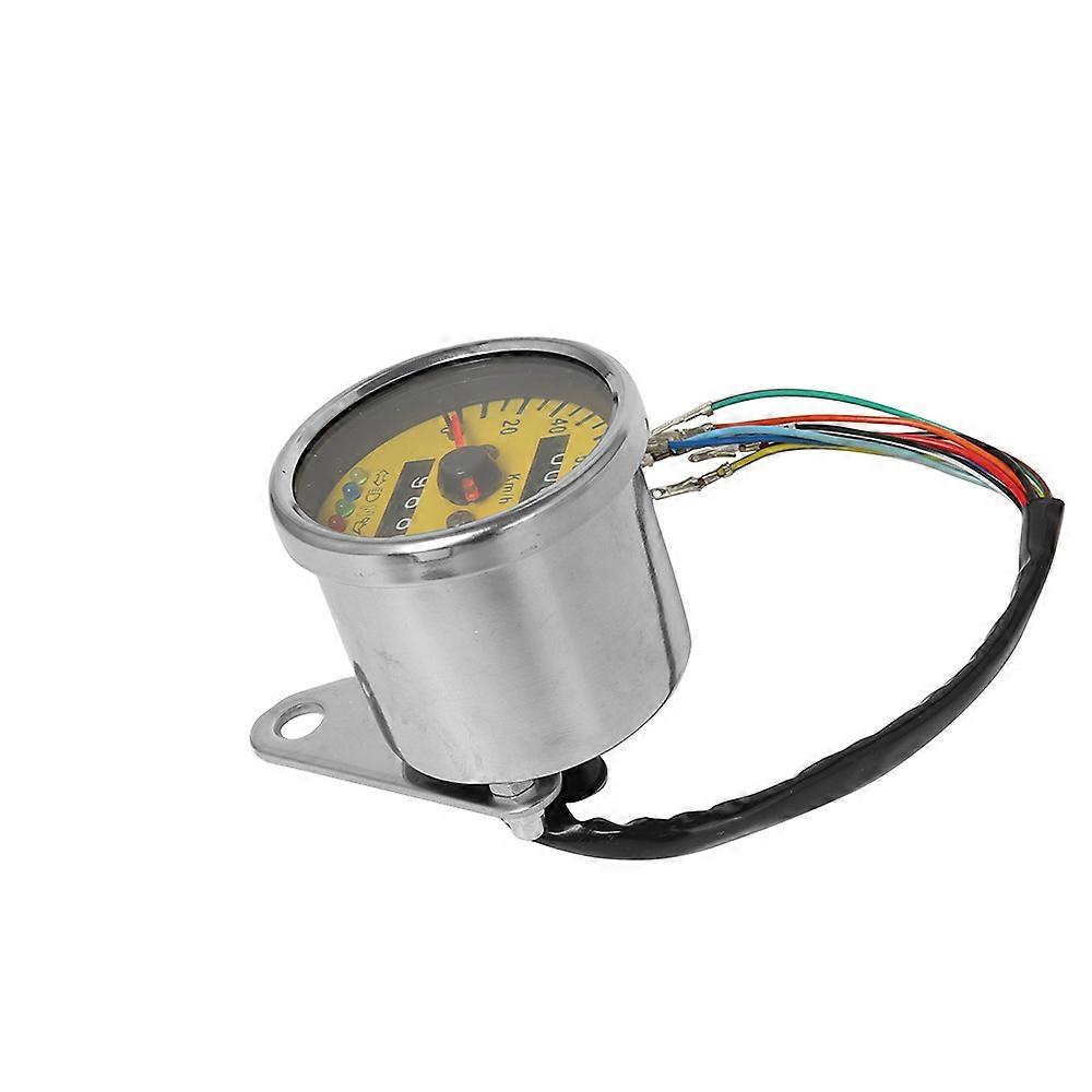 Retro Motorcycle LED Backlight Dual Odometer 0-140KM/H Speedometer ...