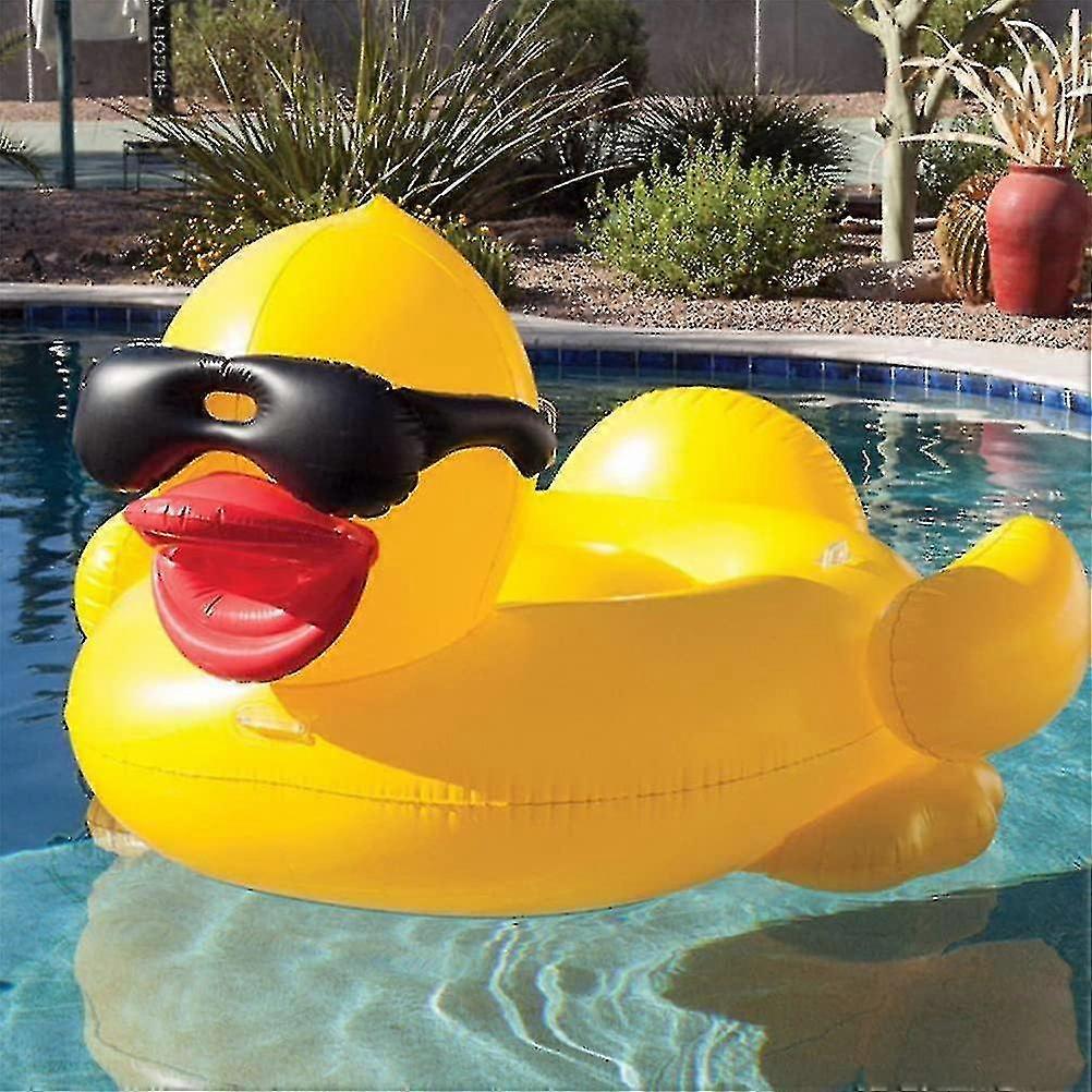 Inflatable Pool Float, Huge Duck Swimming Seat Boat Fun Beach Floaties ...
