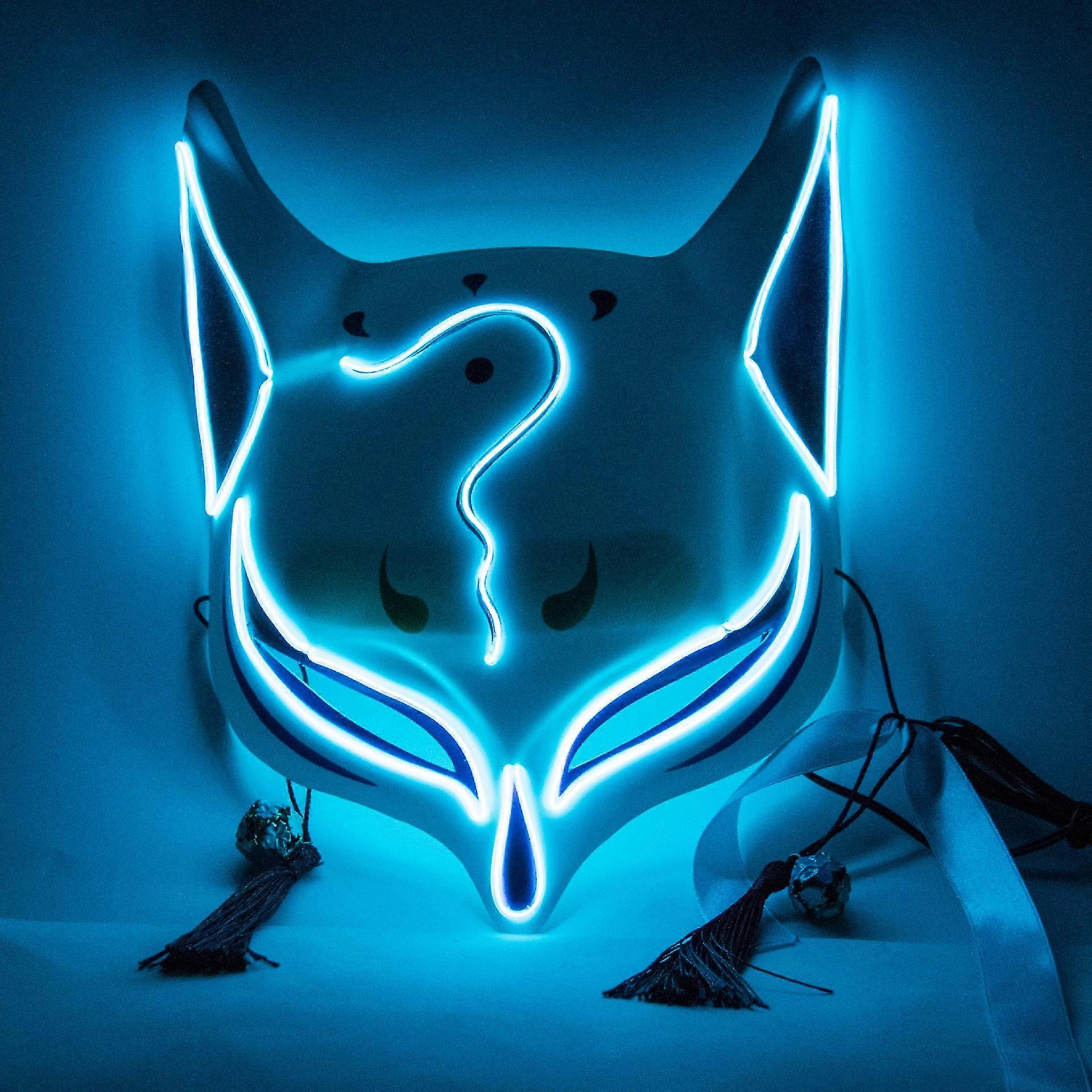 JOX-New Fox Mask Led Luminous Mask Fluorescent Atmosphere Props Fox ...