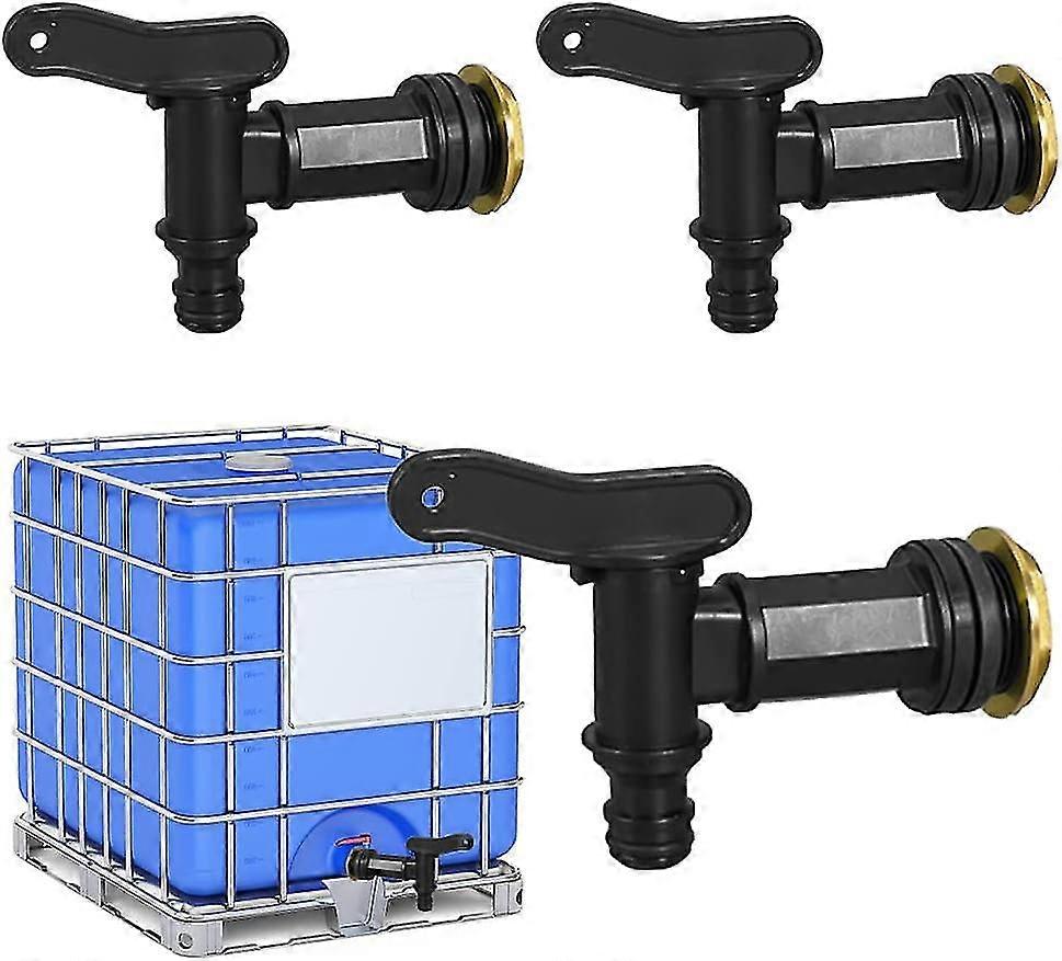 1000L Plastic Tank Faucet Rainwater Collector Faucet, 3 Pieces Plastic ...
