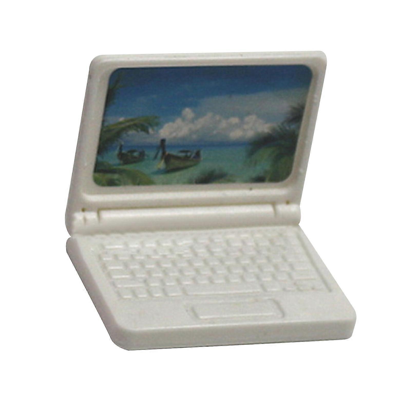 Dollhouse Laptop Simulation Lifelike Educational Miniature Notebook Toy ...