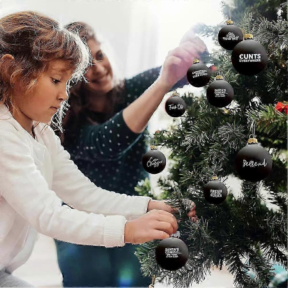 Sweary Bauble Bundle - 12 Pack, 2024 Fun Christmas Ornament Xmas Ball ...