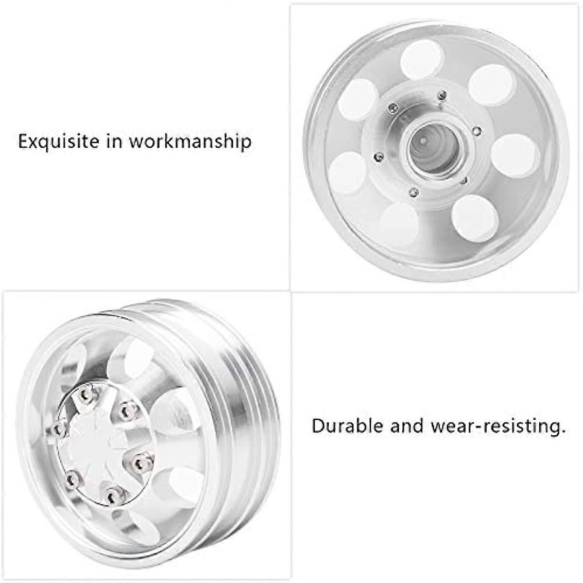 RiToEasysports 2Pcs RC RC Trailer Front Rear Wheels Rims Hubs RC Car ...
