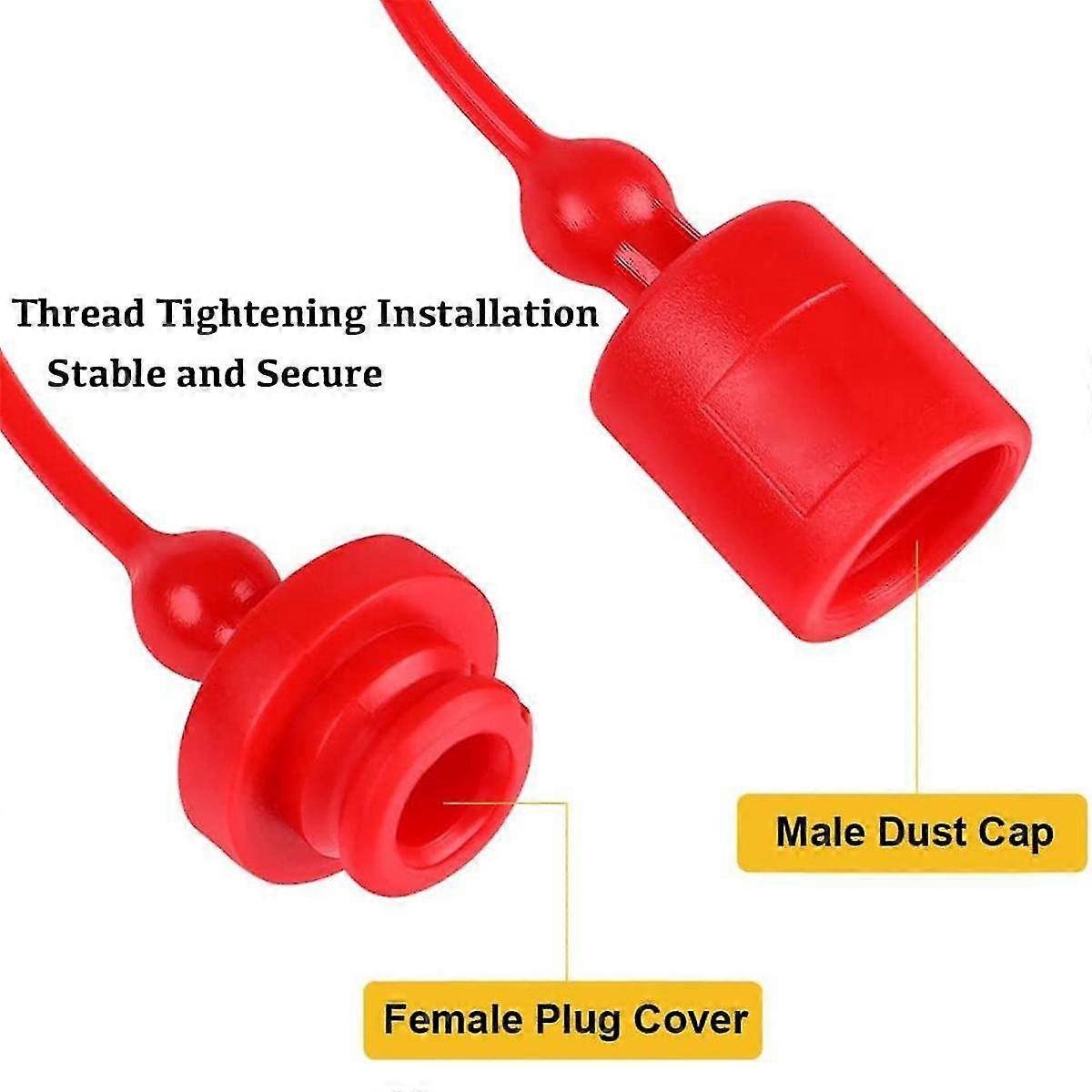 4 Sets Hydraulic Quick Coupler Male Dust Cap and Female Plug Cover ...