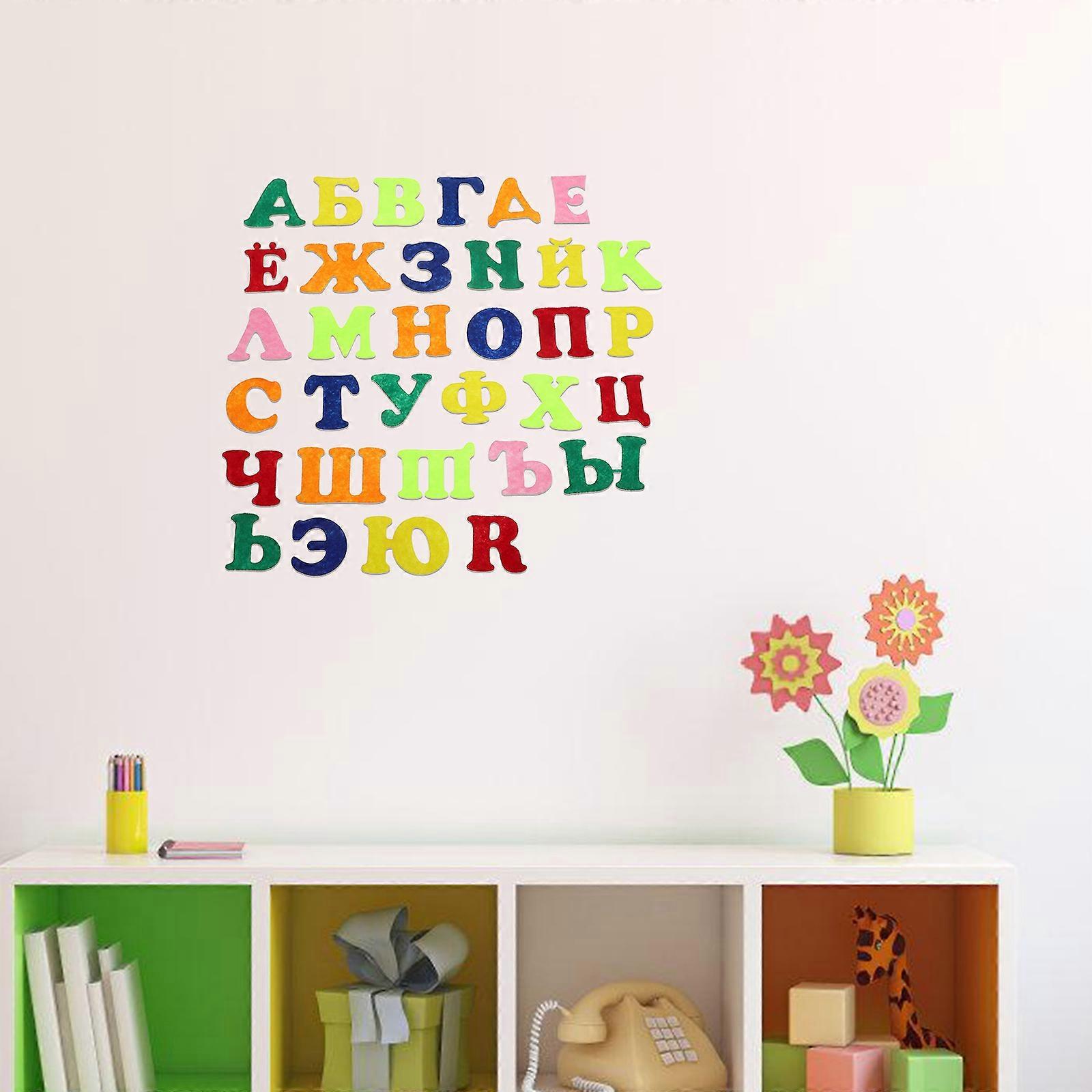 1 Set Russian Alphabet Felt Stickers For Kids Foam Letter Alphabet ...