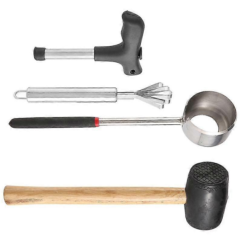 Coconut Opener With Hammer Super Safe & Easy To Open Young Coconuts ...