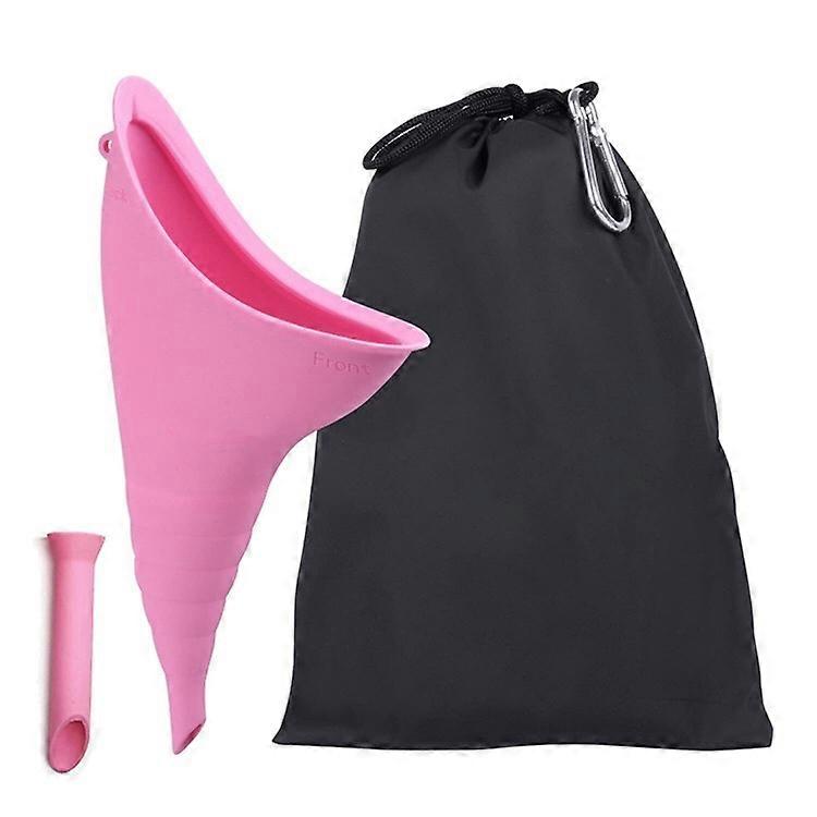 Female Urination Device, (Pink) Female Urinal Silicone Funnel Urine Cups Portable Urinal for ...