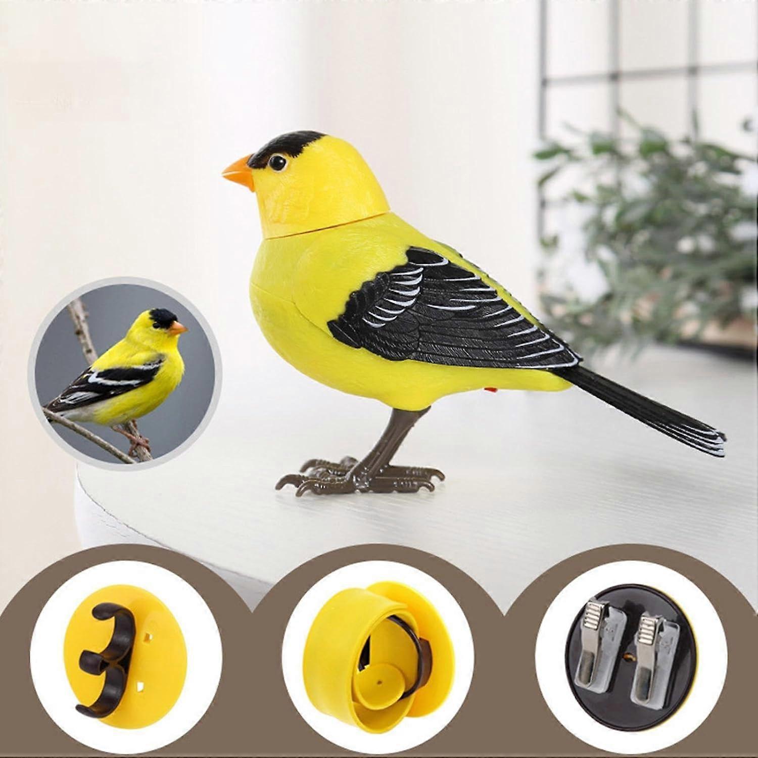 Electric Singing and Chirping Bird Toy, Realistic Interactive Bird Toy ...