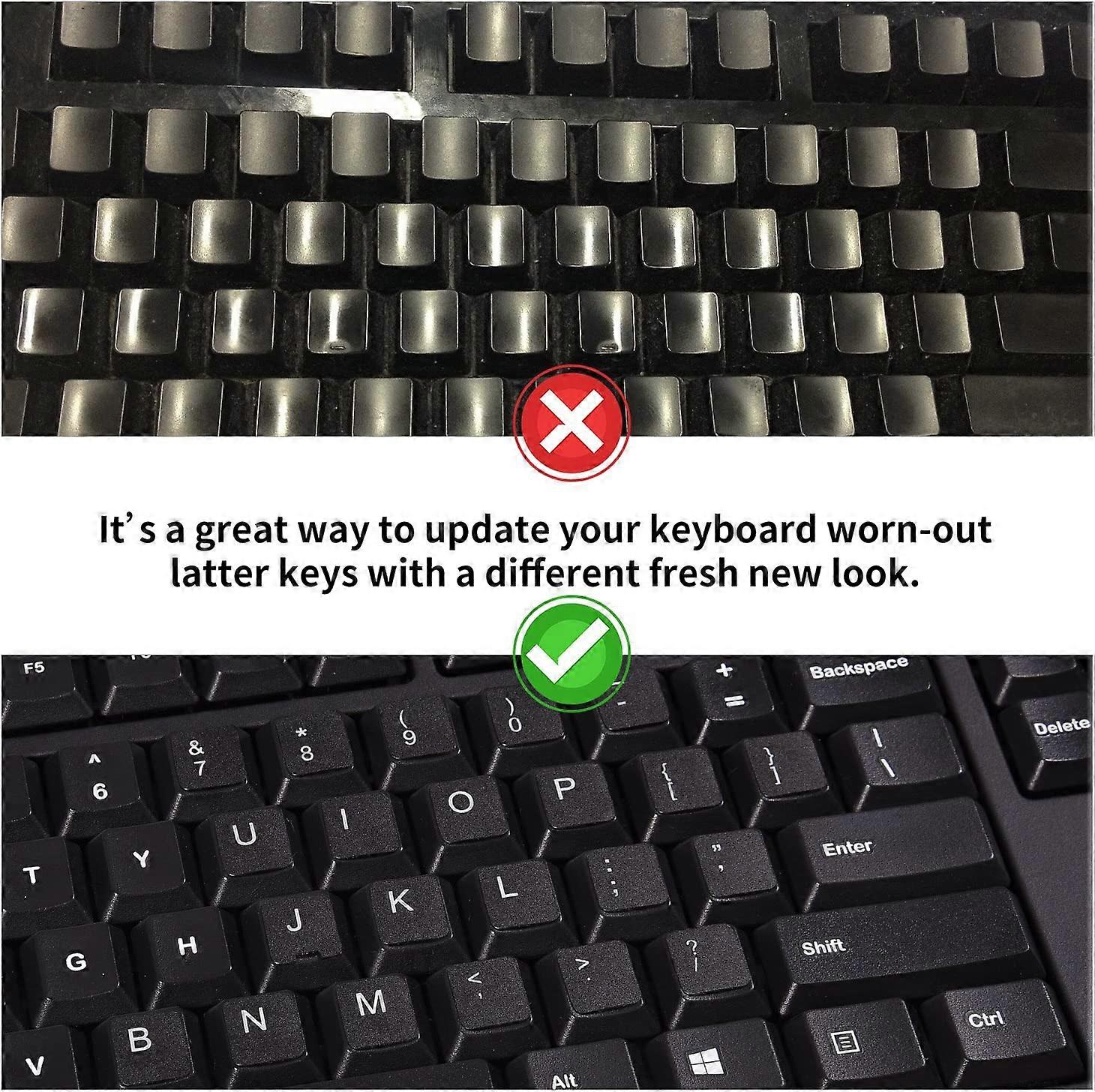 2 Pack Universal English Keyboard Stickers, Laptop Keyboard Stickers ...