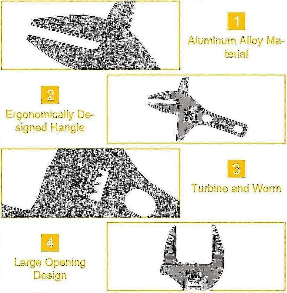 Adjustable Spanner,adjustable Spanners 6-68mm Open Adjustable Spanners Wrenches Aluminum ...