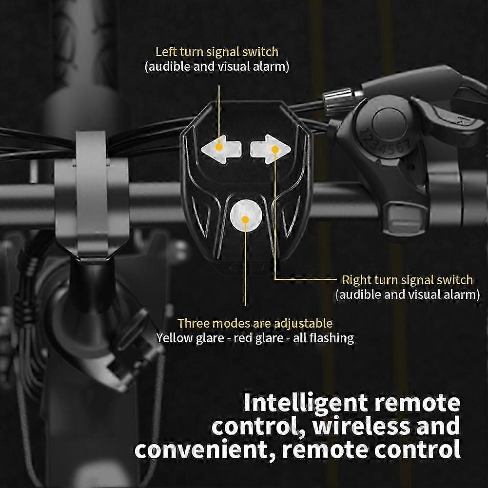 USB LED Bicycle Bike Indicator Rear Turn Signal Light Wireless Remote ...