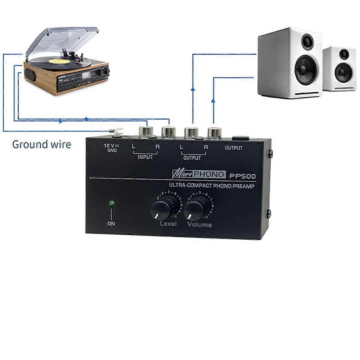 PP500 Record Player Preamplifier Vinyl Turntable Amplifier Preamplifier ...