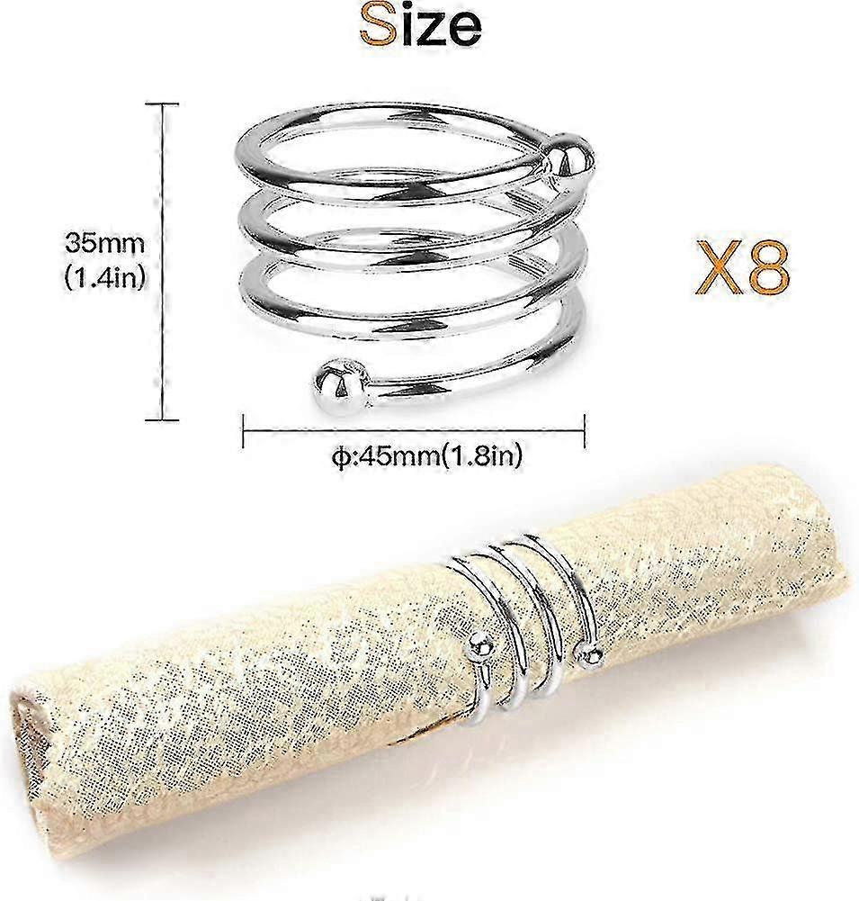 Napkin Rings,8 Pcs Heilwiy Decorative Napkin Ring Set Smooth Napkins ...