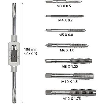 Thread Gauge 8 Piece Tap Wrench Set, Metric Tap Set, Hand Screw Taps ...