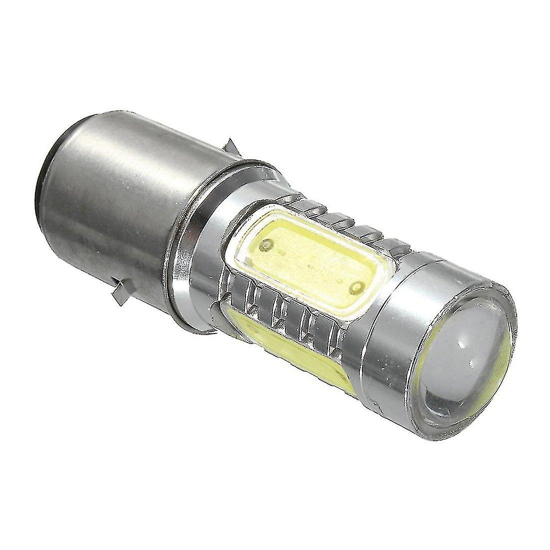12v Ba20d H6 4 Cob Led White Bulb Light For Motorcycle Bike Moped Atv ...