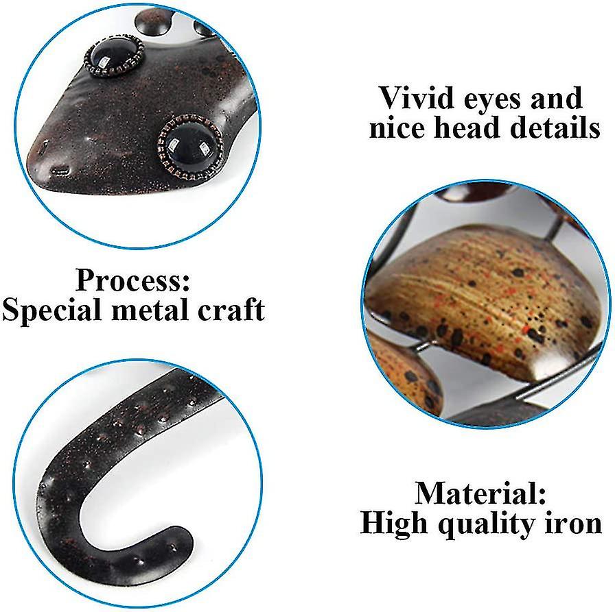 Metal Gecko Outdoor Wall Decor Lizard Garden Art Hanging Sculpture ...