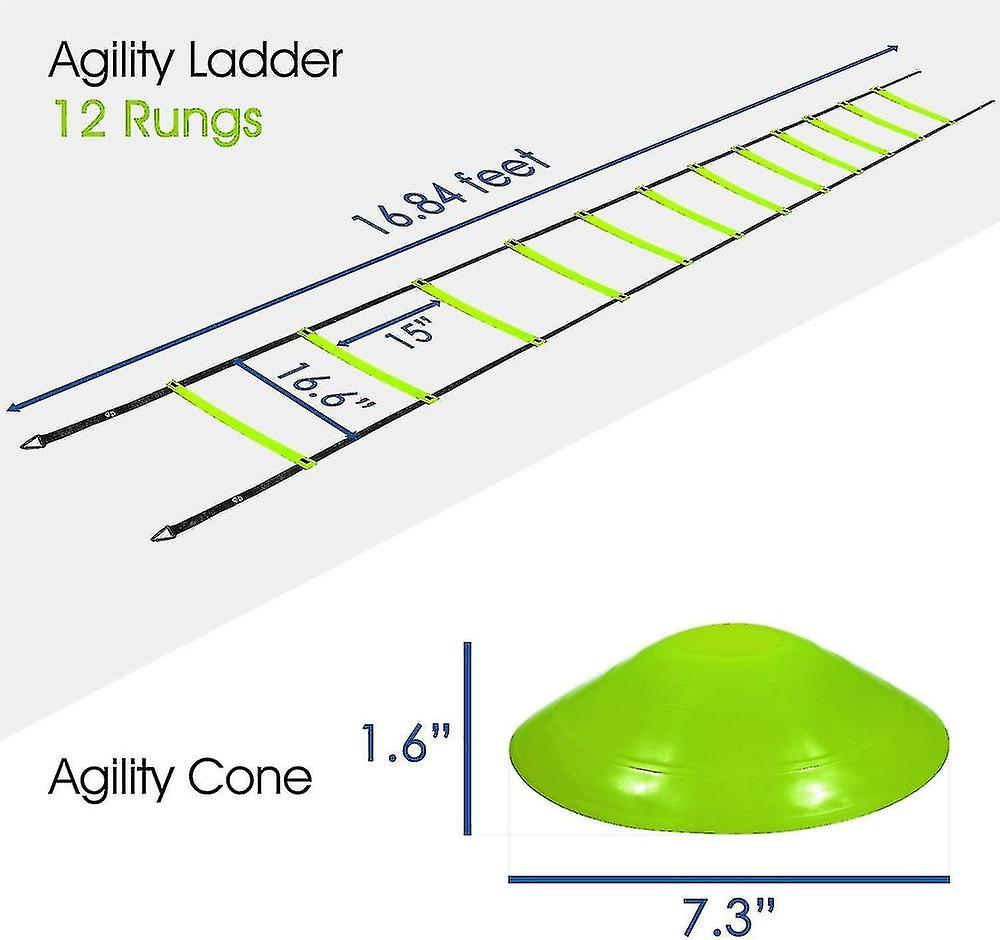 Ultimate Combo Agility Ladder Training Set Speed Agility Ladder 12 ...