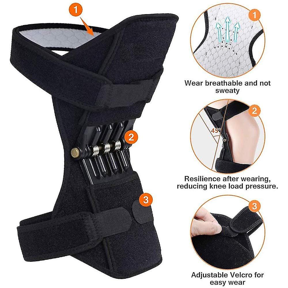 Power Knee Support Brace Spring Knee Brace, 1pair Patella Booster ...