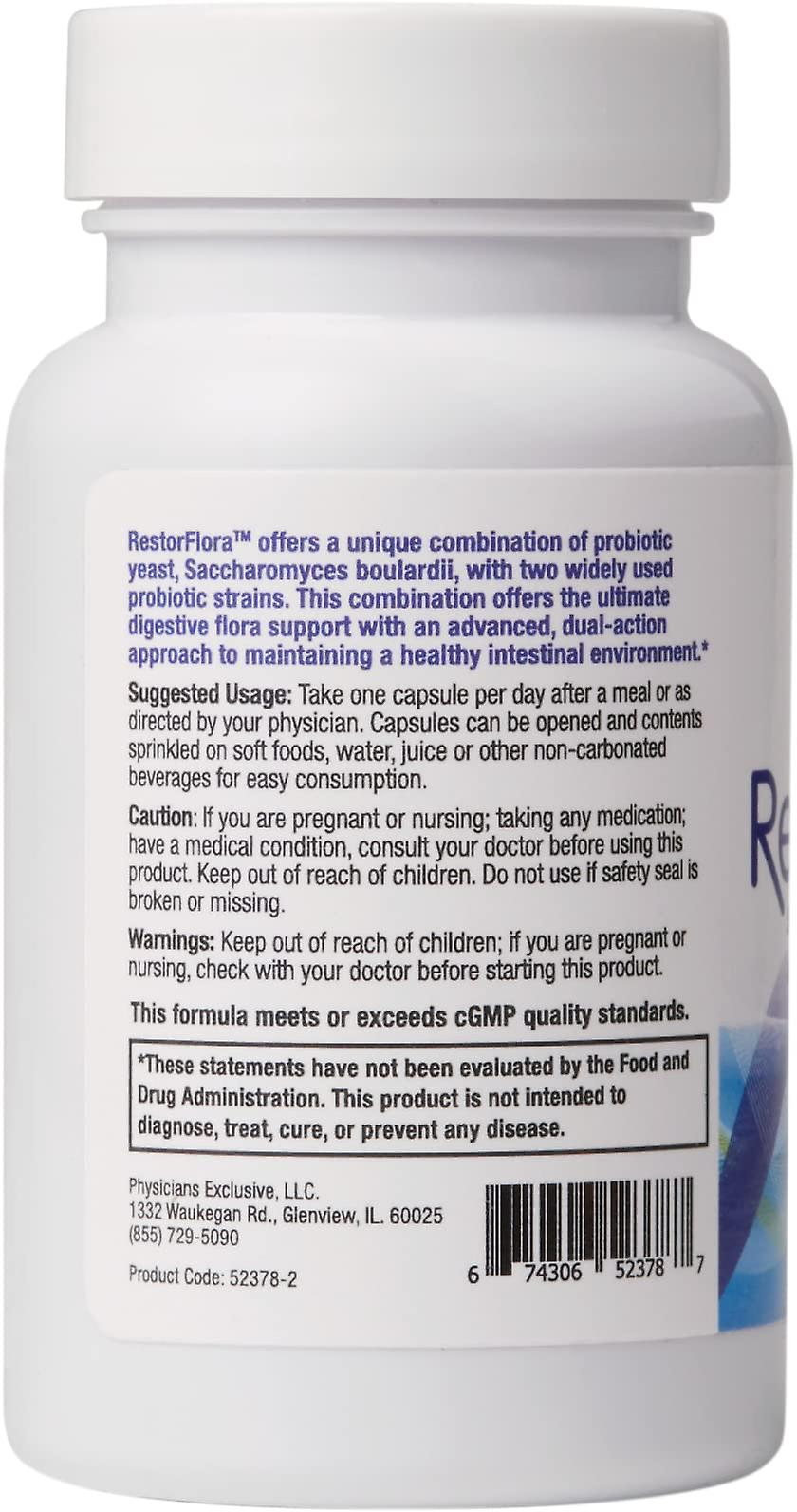 Microbiome Labs RestorFlora Probiotic Supplement 50 Capsules | Fruugo AU