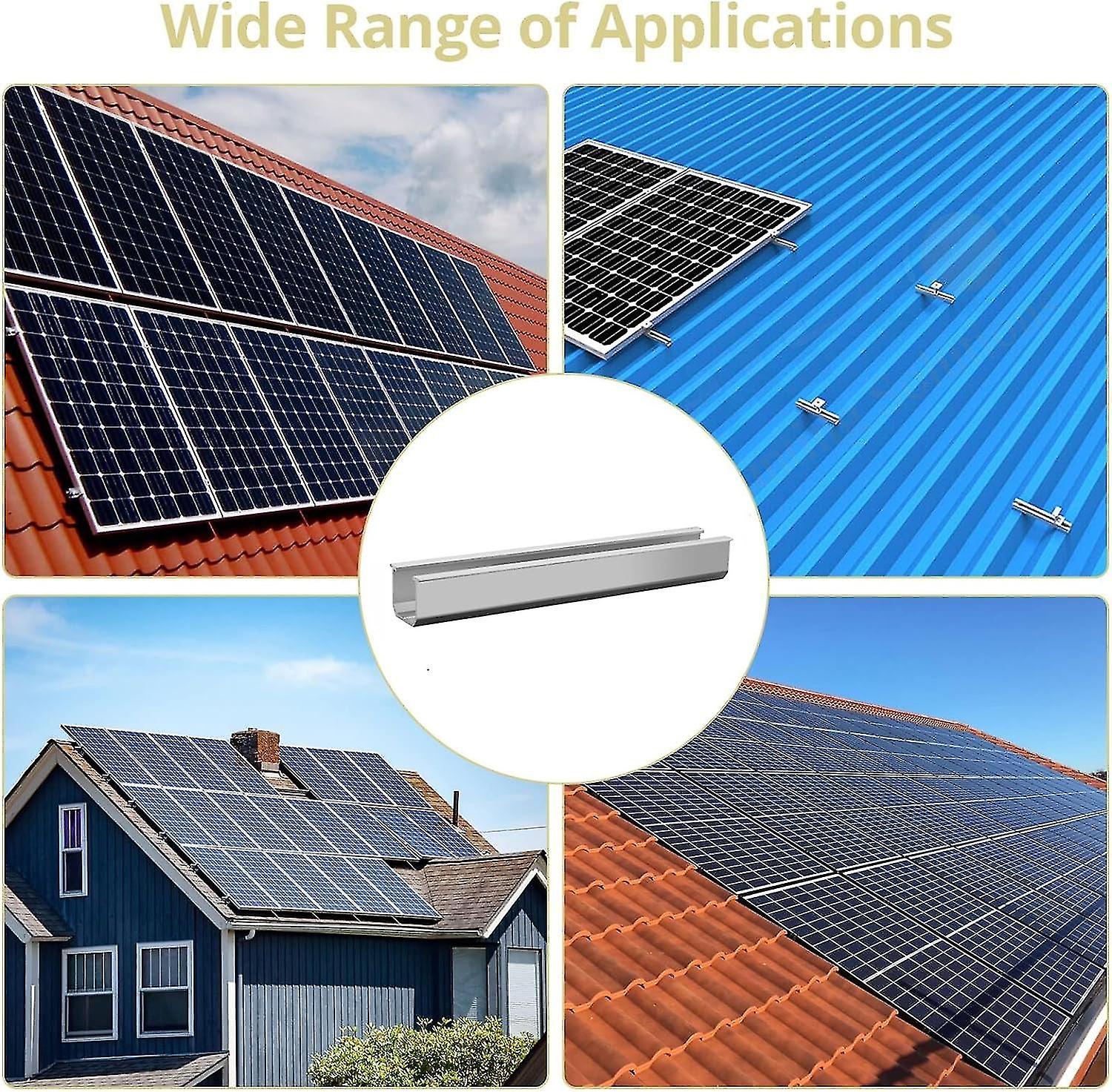 Panel Mounting Brackets, 6 Pieces 200mm Short Aluminum Mounting Rail ...