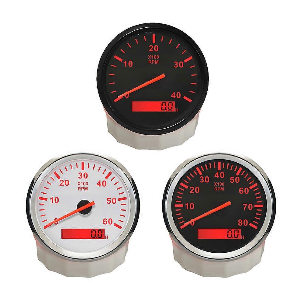 85mm Car Boat Tacho Sensor Marine Tacho Meter with LCD Hourmeter 3000 ...
