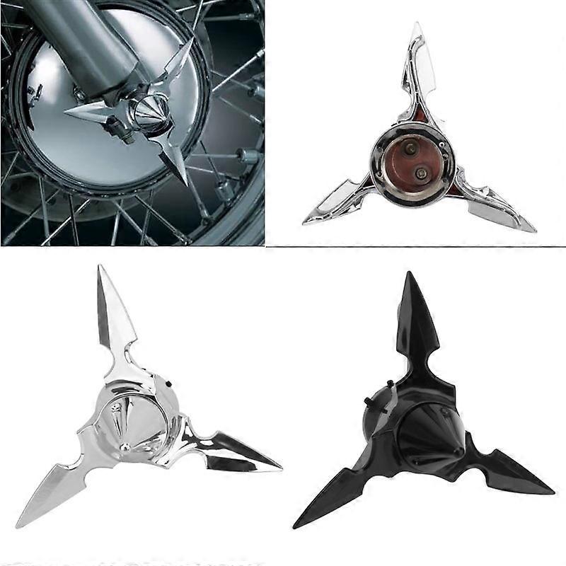Motorcycle Front Axle Cap Nut Cover ABS Spun Blade Spinning For Harley ...