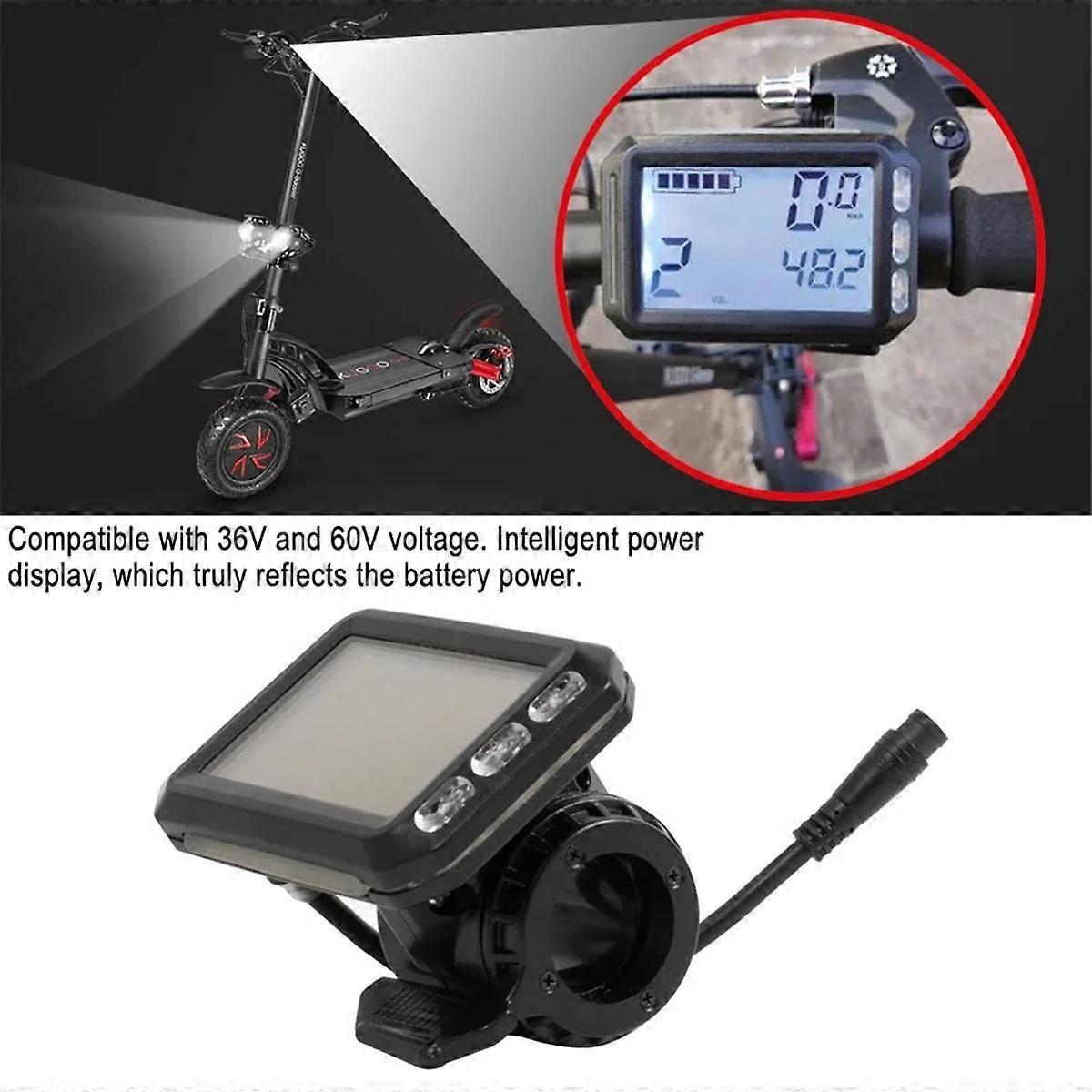 Electric Scooter LCD Display Meter 36V-60V Panel Display Dashboard for ...