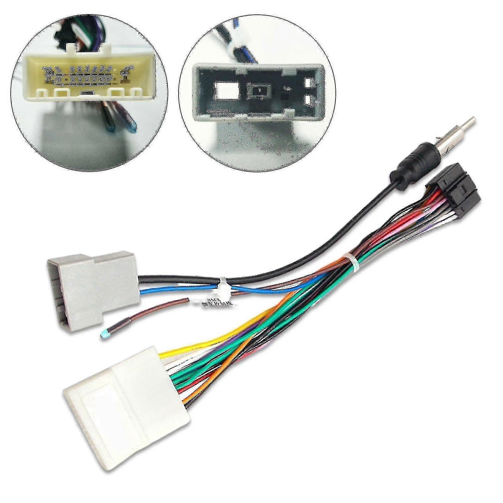 20 Pin Wiring Harness Adapter 1 / 2 Din Android Stereo Power Cable ...