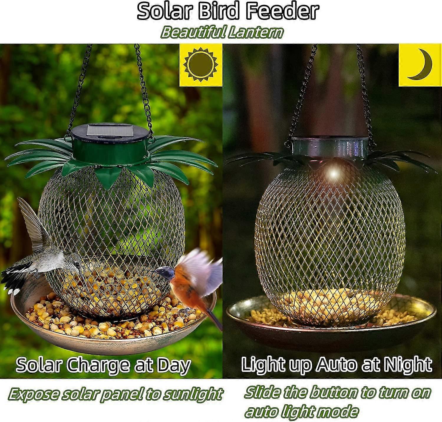 Solar Bird Feeders For Outdoors Hanging, Hanging Bird Feeder, Solar ...