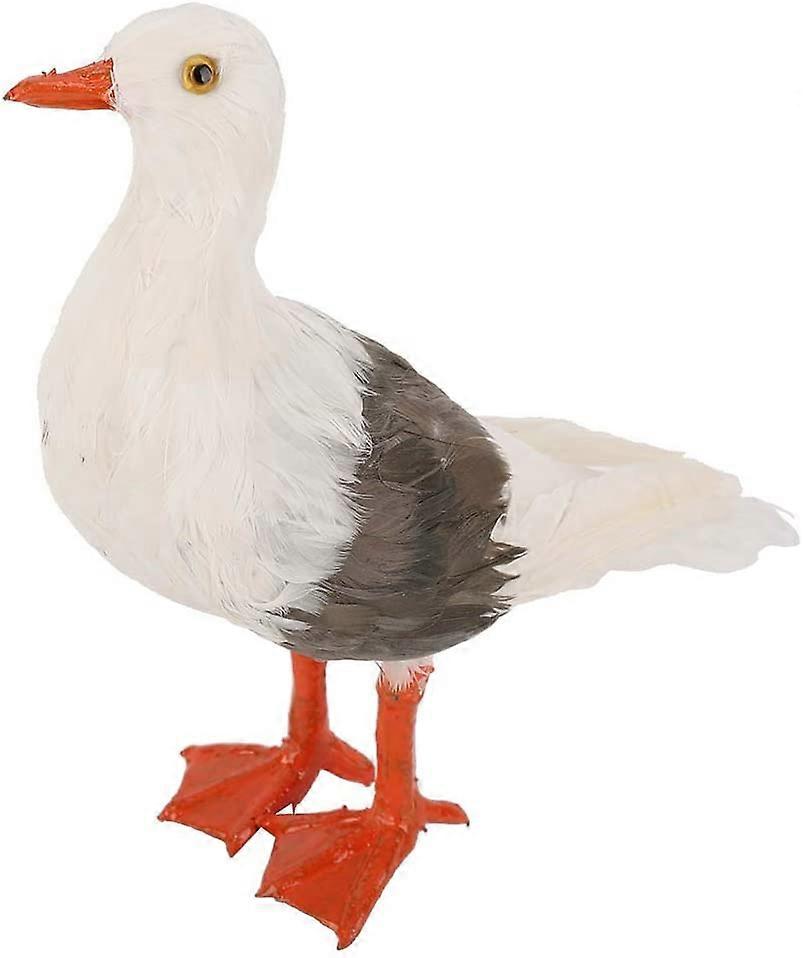 Simulation Seagull Statue - Rustic Standing Bird Figurines - Garden ...