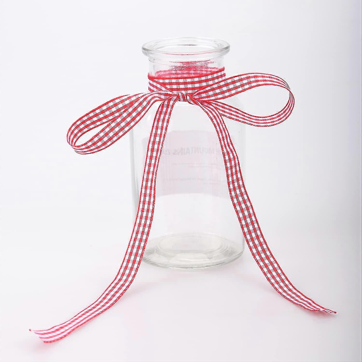 45 Meter Red Gingham Ribbon Buffalo Plaid Ribbon Christmas Ribbon for Gift Wrapping Bow Crafts ...