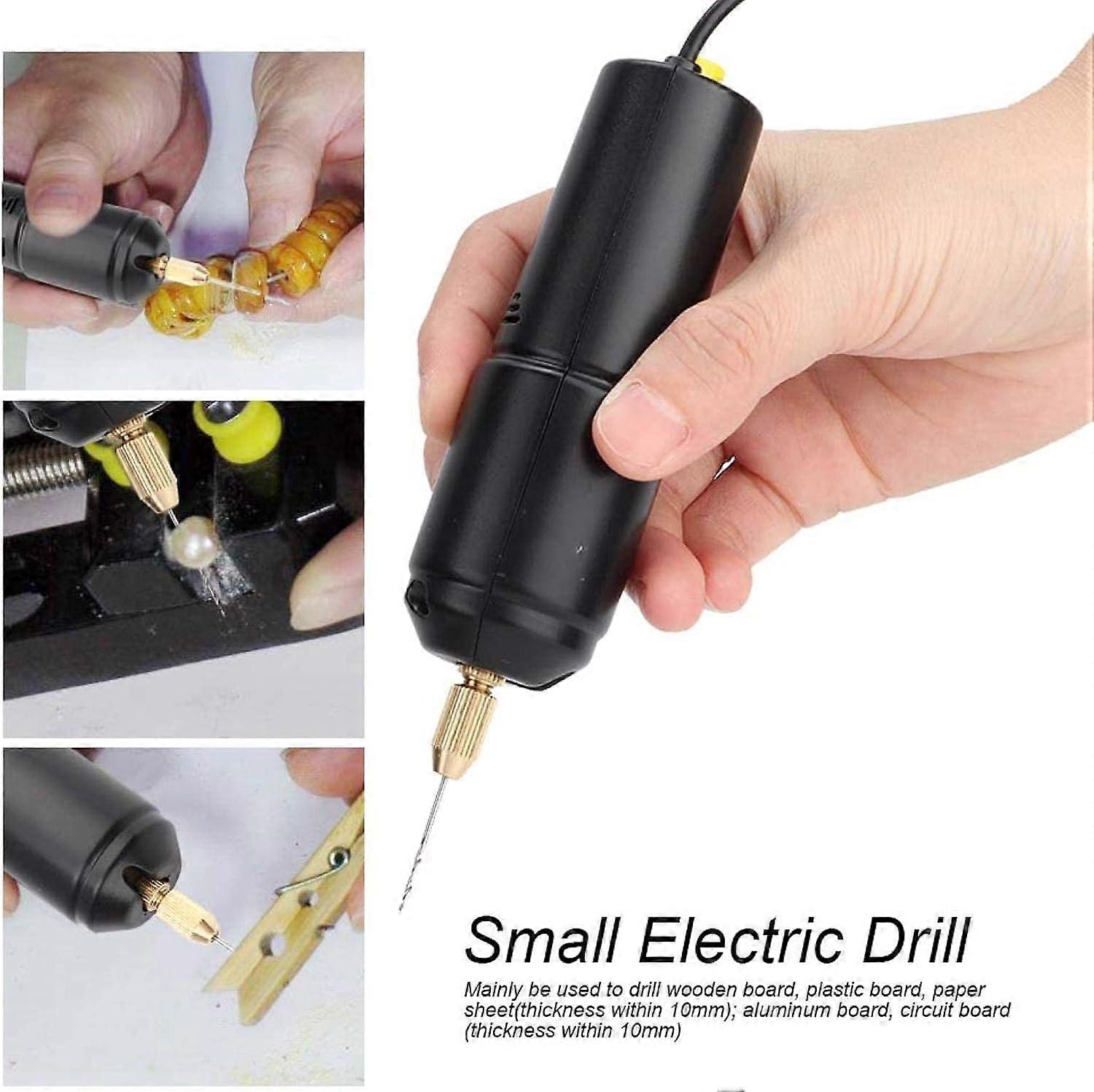 XHX Mini Portable USB Electric Drill DC 5V Drill Bits with 3pc Bits ...