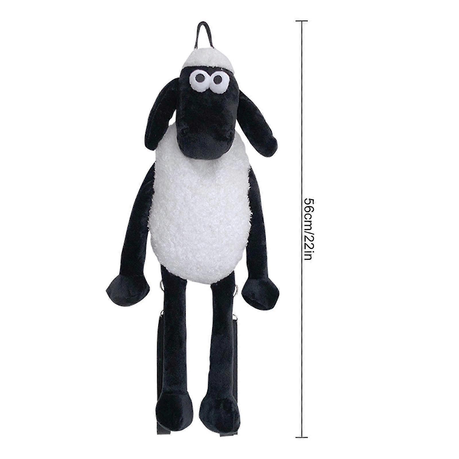 Shaun The Sheep Women's Backpack Black And White Plush Bag | Fruugo UK