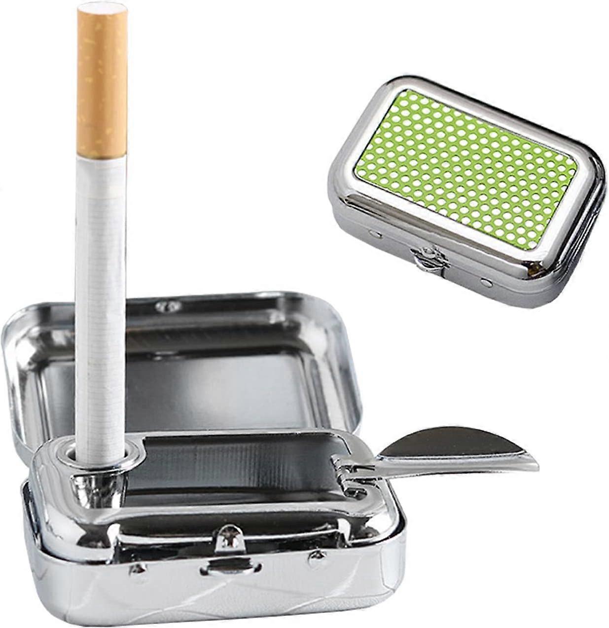 Mini Portable Ashtray, Pocket Ashtray Windproof Ashtray with Lid Square ...