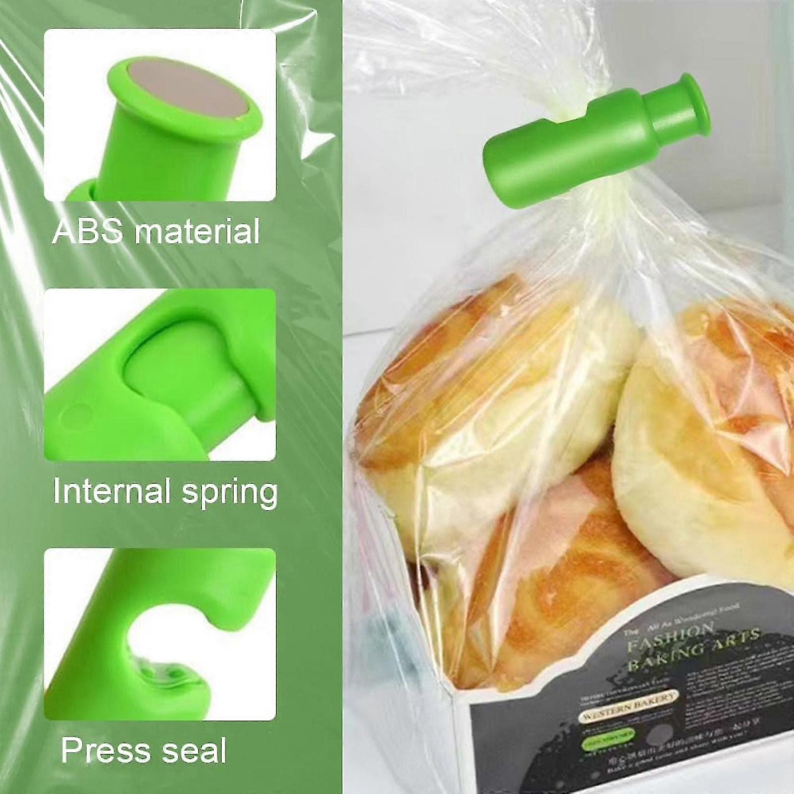 6 Pcs Bag Clips, New Squeeze & Lock Bread Bag Clips, Reusable Chip Bags ...