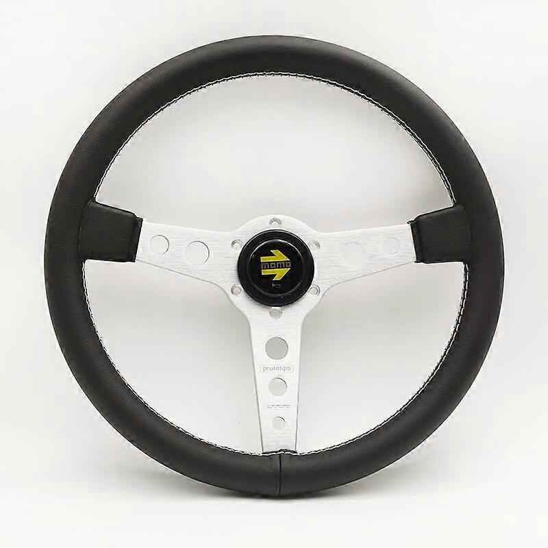 momo steering wheel racing competitive fit flat leather steering wheel ...