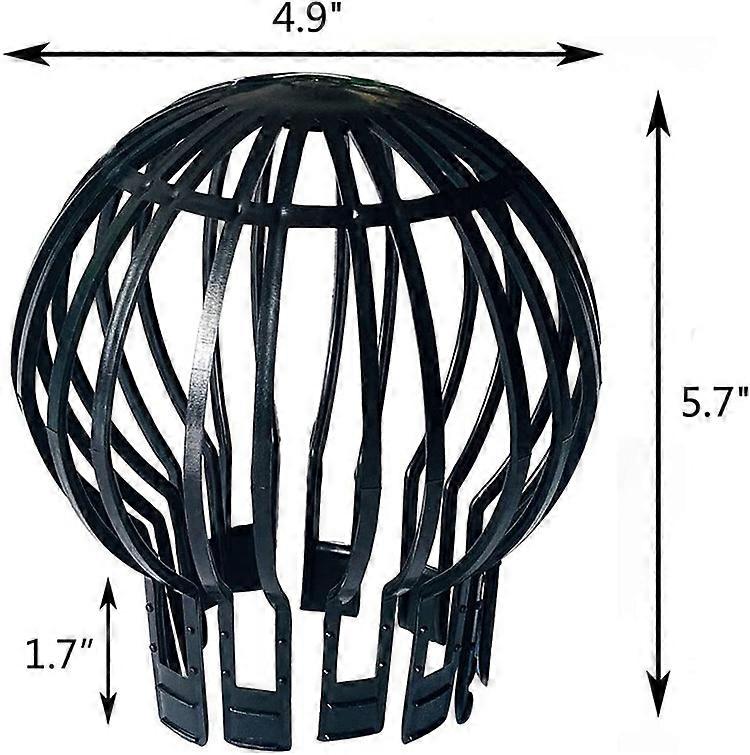 downspout protection black, set of 4, plastic basket, leaf gutter sieve ...