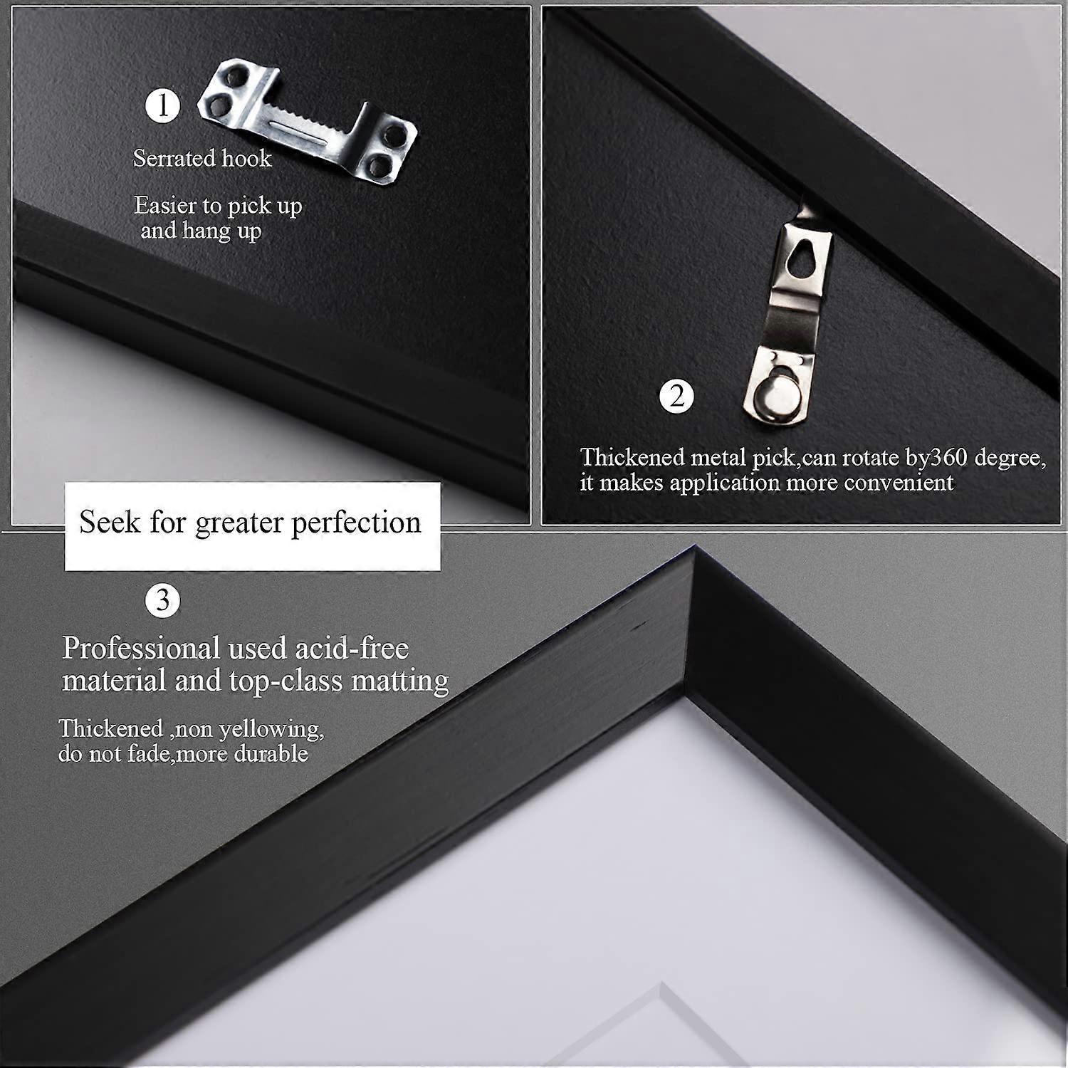 12x12 Picture Frame Display Pictures 10x10 or 8x8 with Mat or 12x12 without Mat - 12x12 Square ...