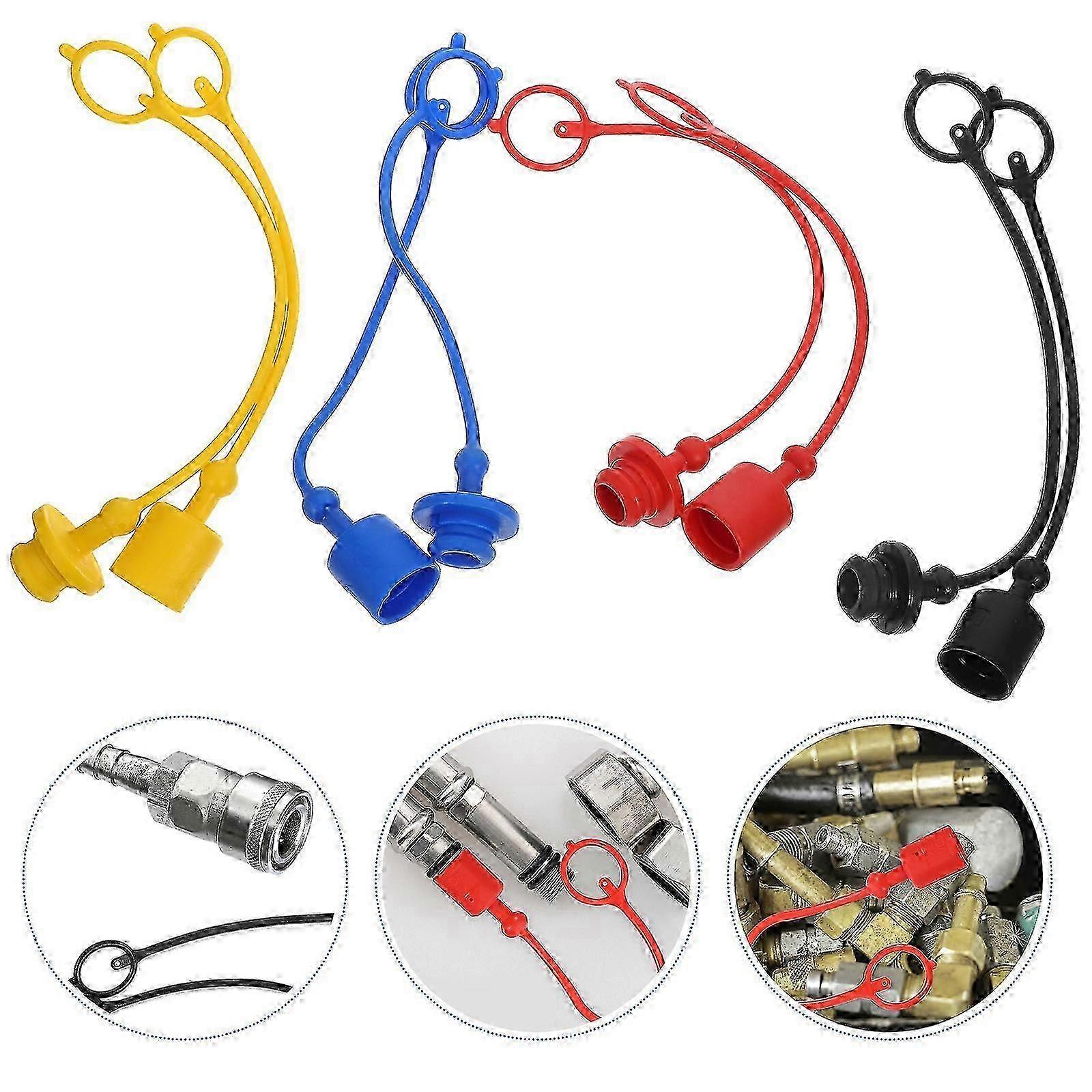 8pcs Hydraulic Coupling Covers Hydraulic Quick Connector Coupler Dust ...
