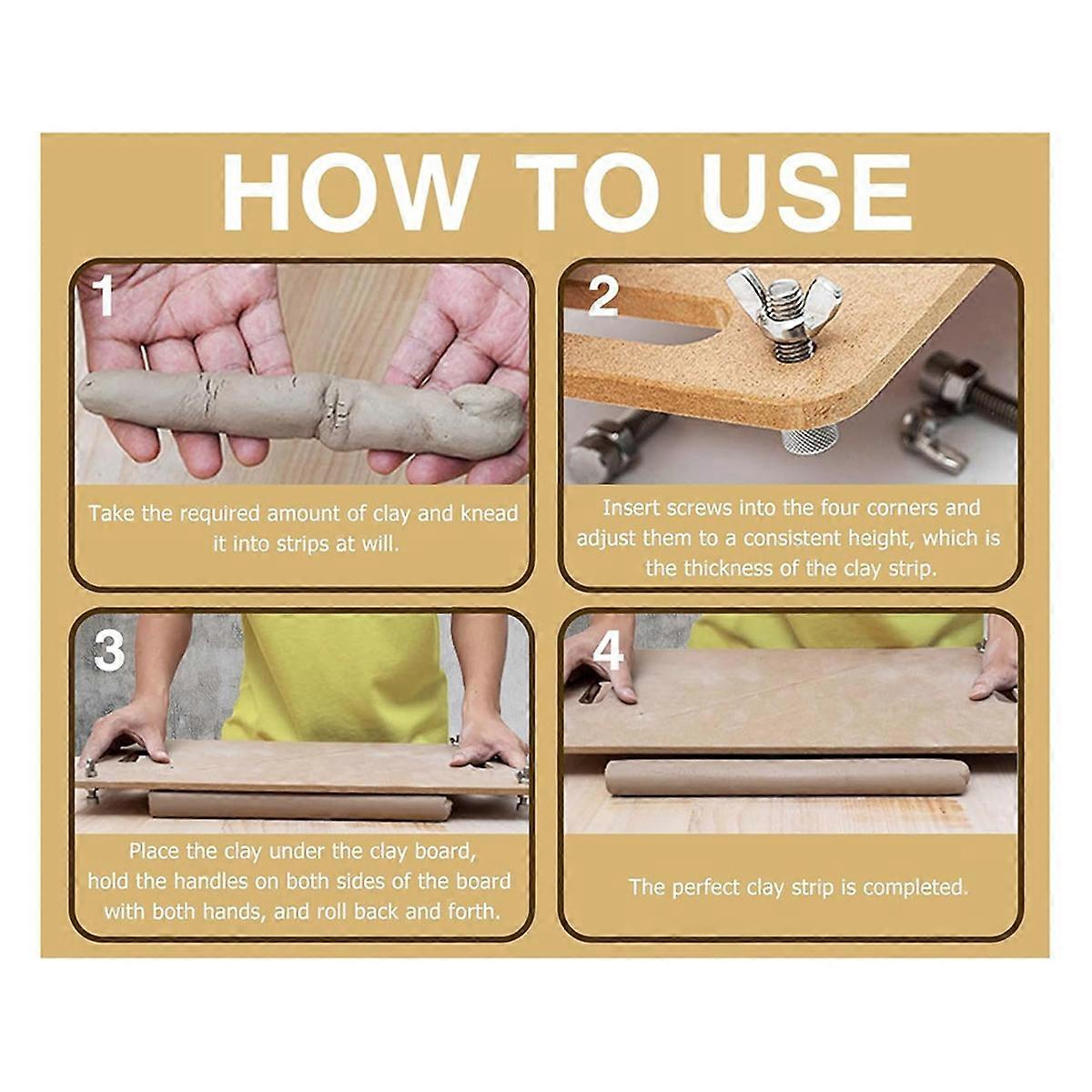 Pottery Tools for Making Clay Bars, Large Clay Slabs, Rolled Clay Slabs ...