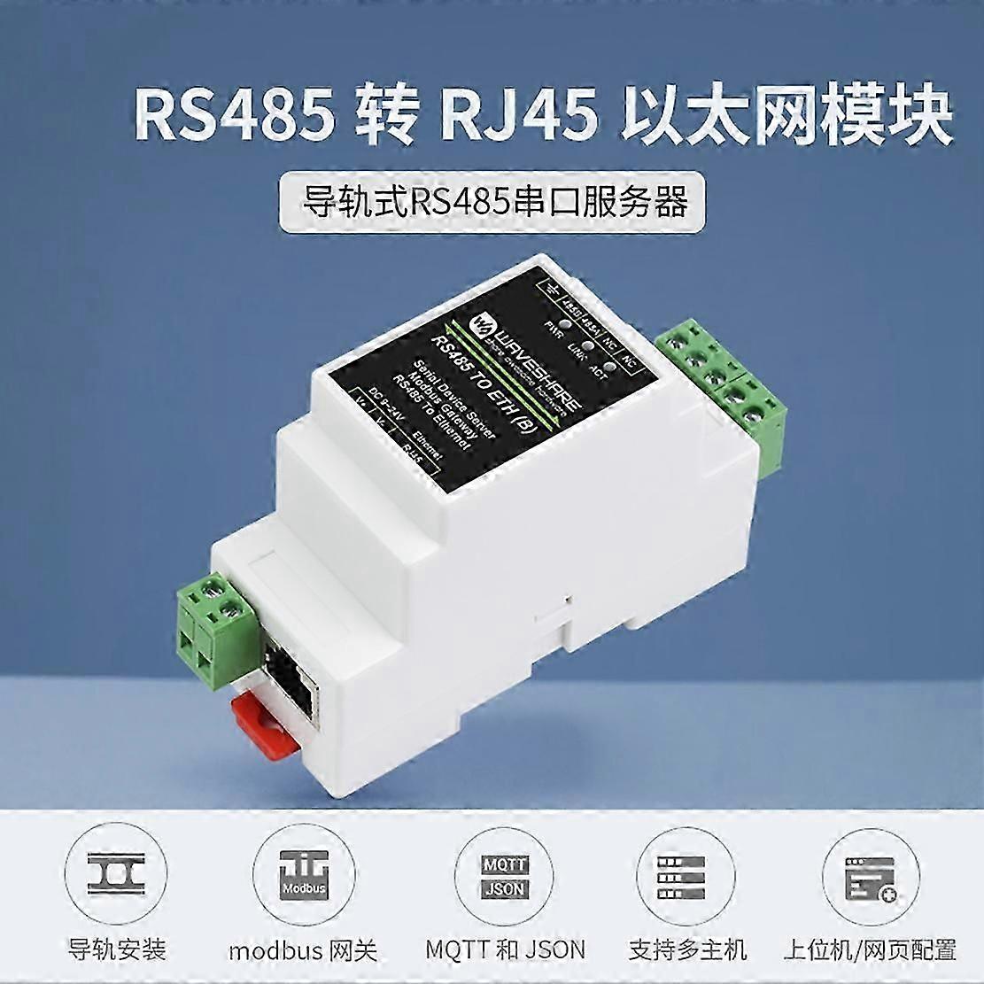 RS485 Serial Port Server RS485 to RJ45 Ethernet /IP to Serial Port Module Rail Type Serial Port ...