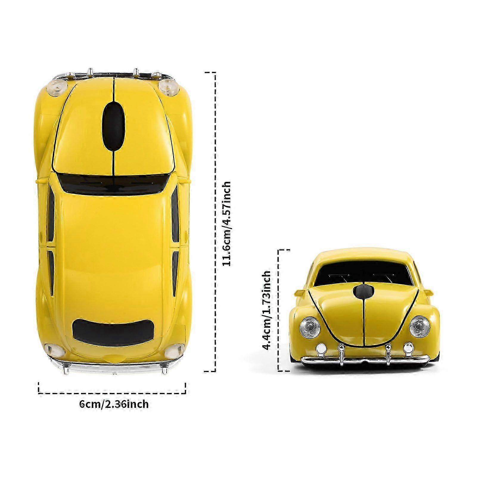 Cartoon Mini Car Wireless Mouse Ergonomics Cozy Grip 1000 DPI Plug-Play ...