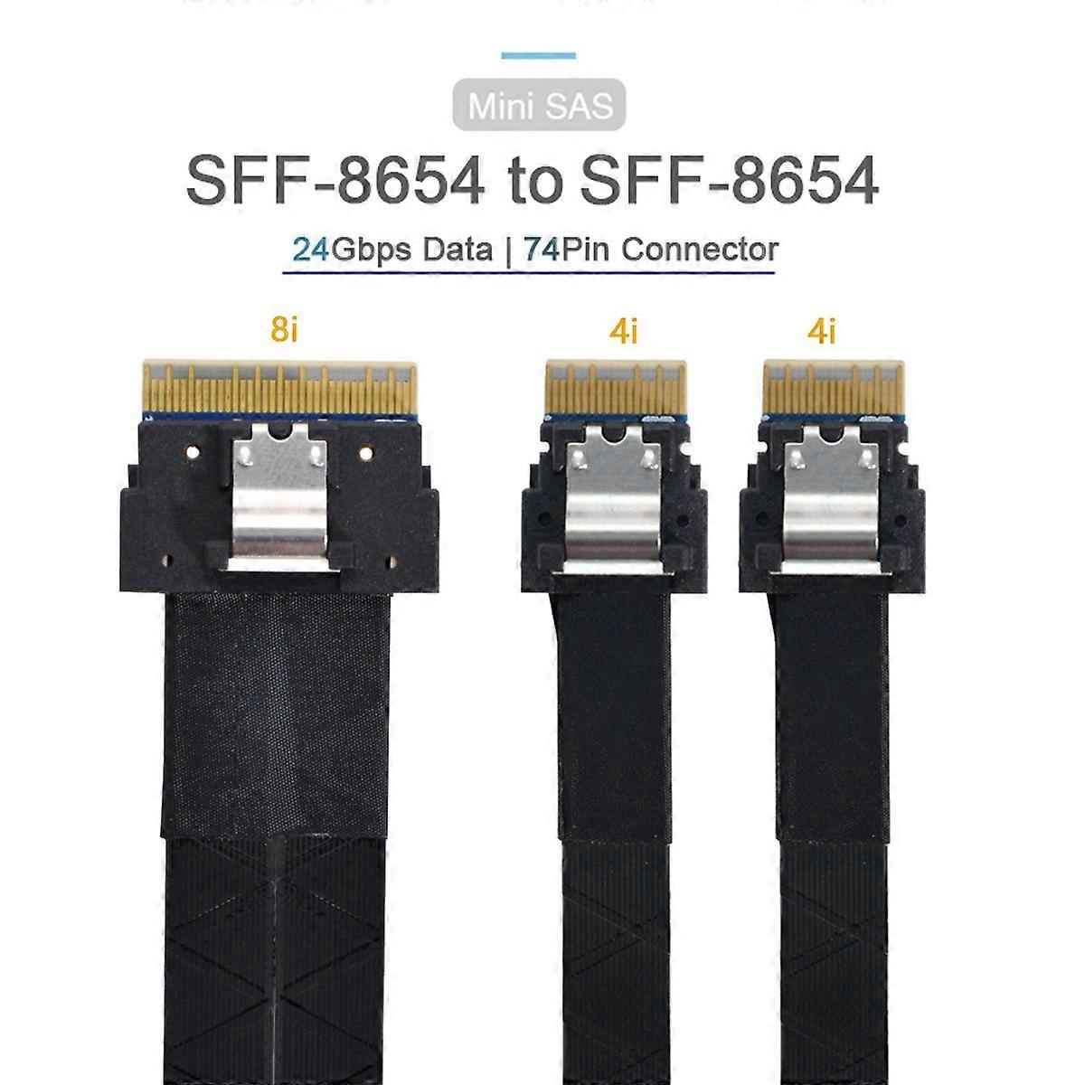 SF-034-0.4M PCI-E Ultraport Slimline SAS Slim 4.0 SFF-8654 8i 74Pin to ...